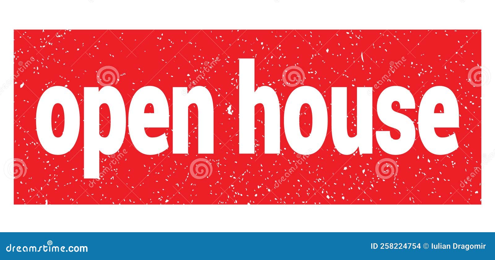 Open House Text Written on Red Stamp Sign Stock Illustration ...
