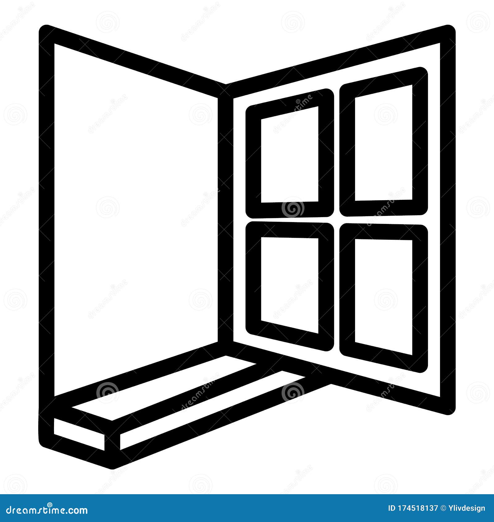 Open House Window Icon, Outline Style Stock Vector - Illustration of ... Open House Window Icon, Outline Style Stock Vector - Illustration of ...