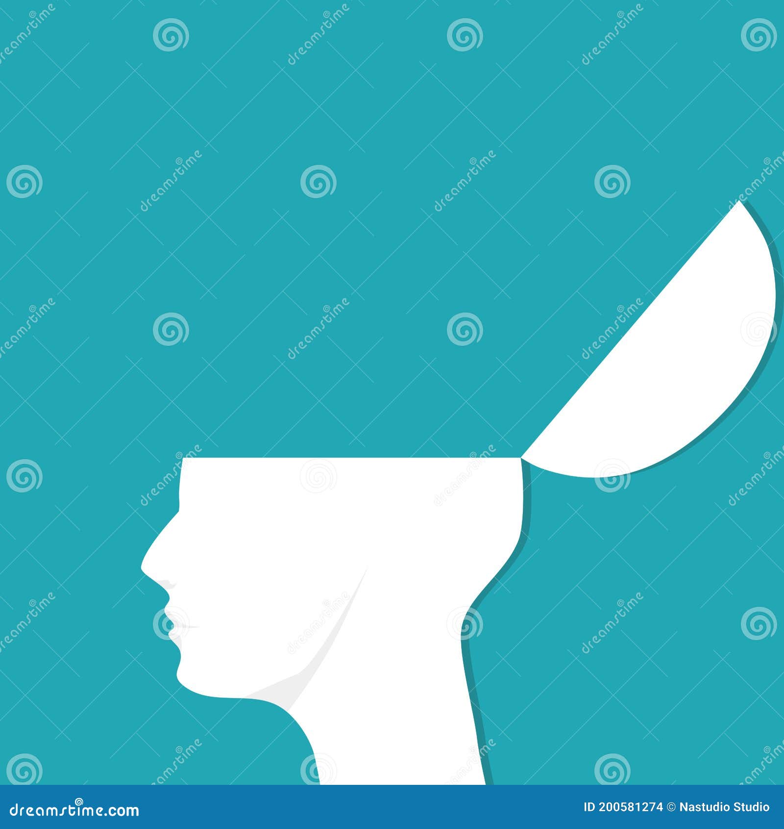 Open the Human Head. Open the Head of a Person with No Brain Stock ...