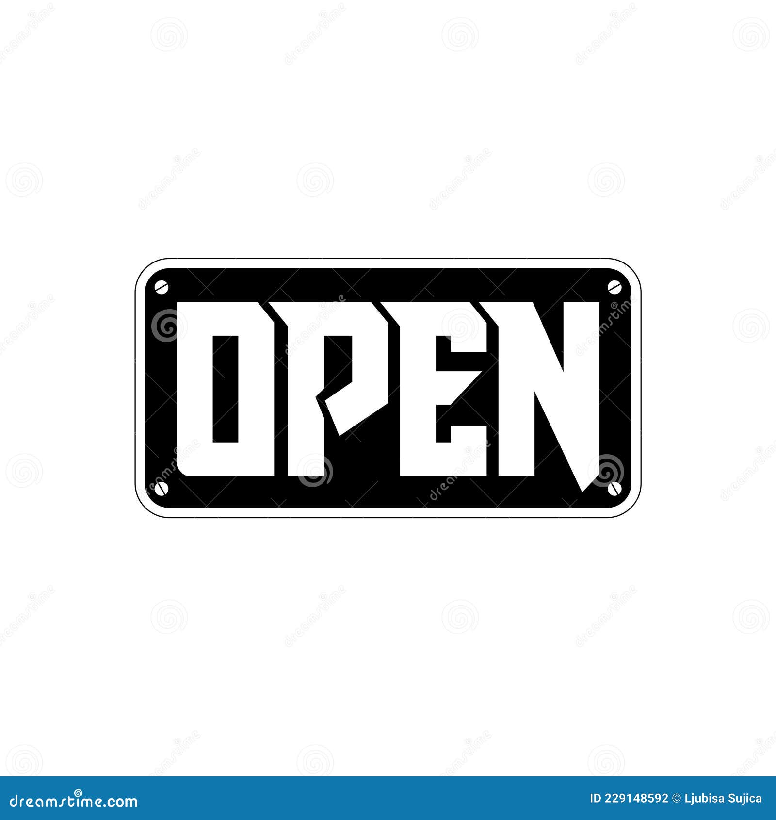 Open Icon Isolated on White Background Stock Vector - Illustration of ...