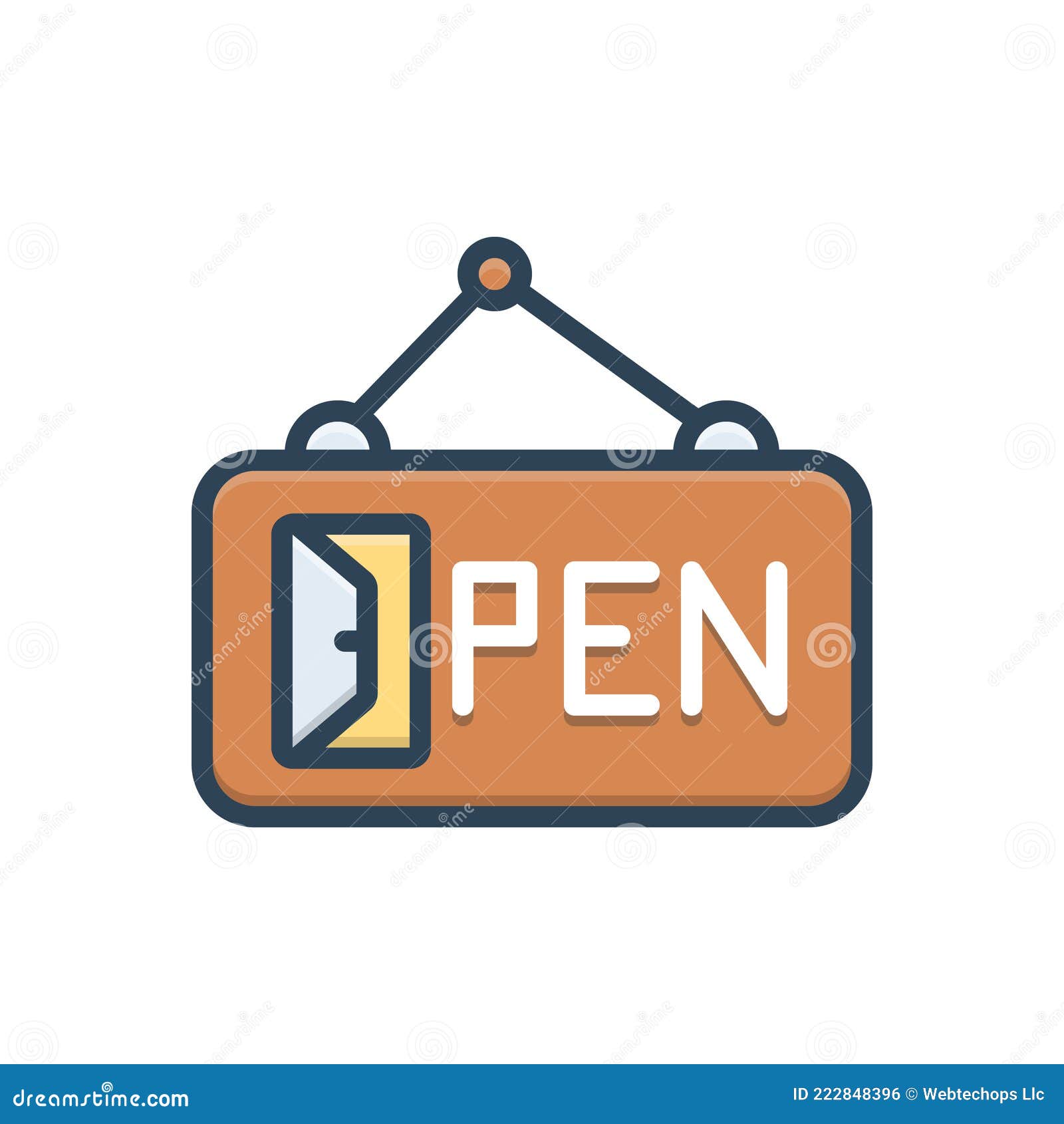 Color Illustration Icon for Open, Unclosed and Unbuttoned Stock ...