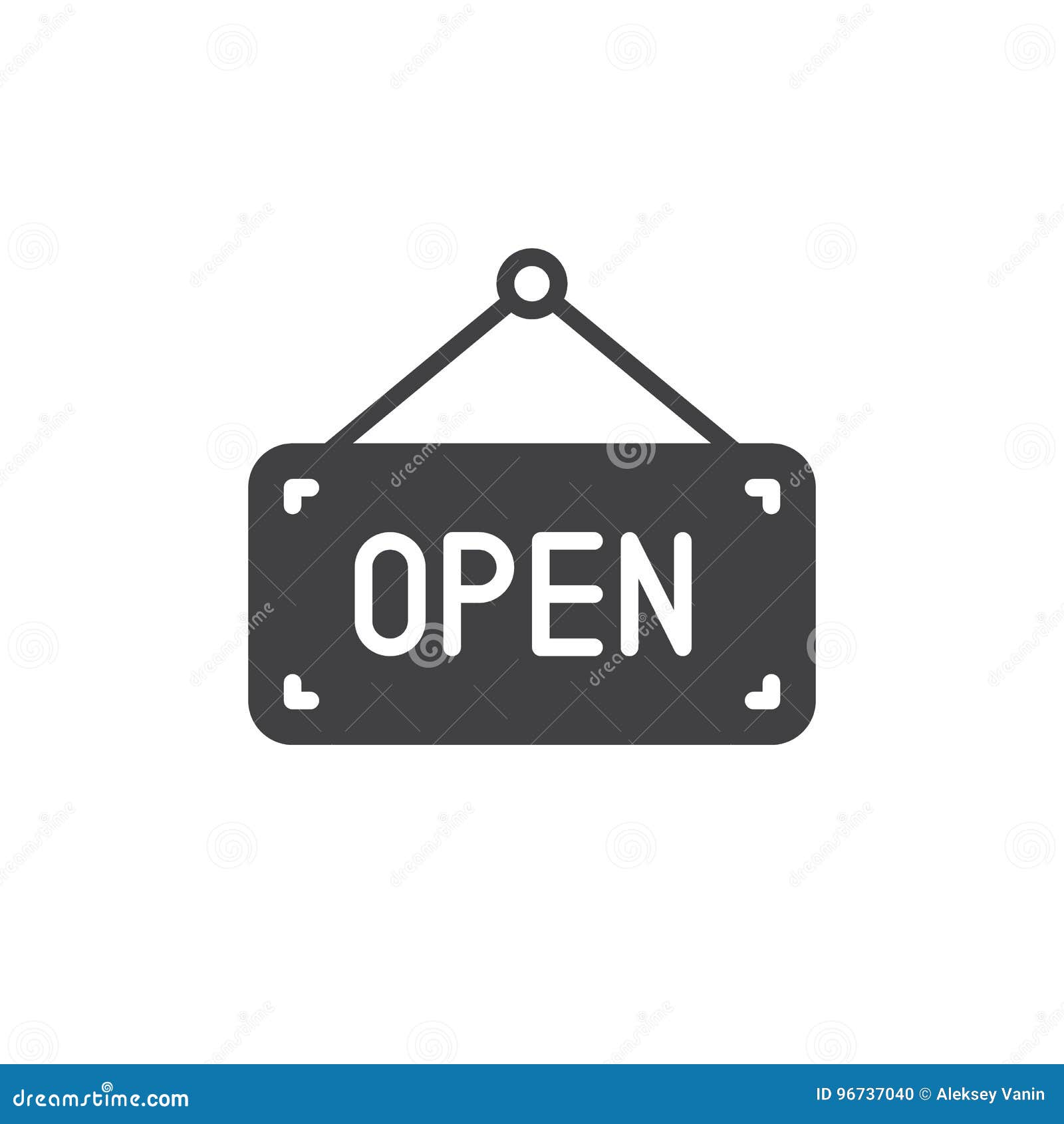 Open Icon Vector, Filled Flat Sign Stock Vector - Illustration of icon ...