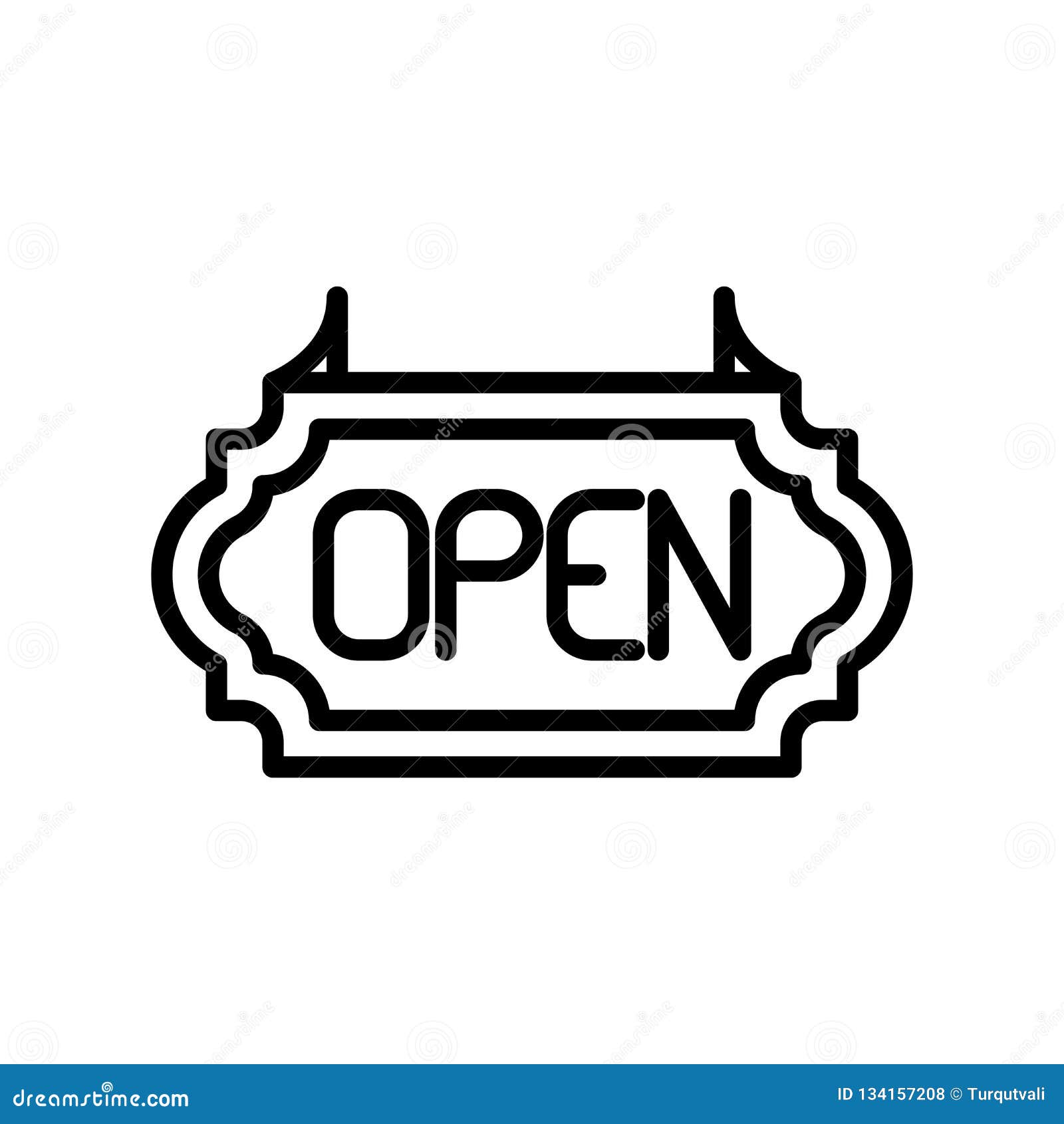 Open Icon Vector Isolated on White Background, Open Sign , Line and ...