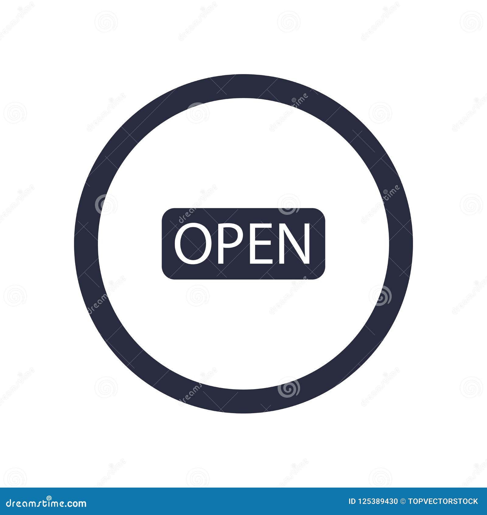 Open Icon Vector Sign and Symbol Isolated on White Background, O Stock ...