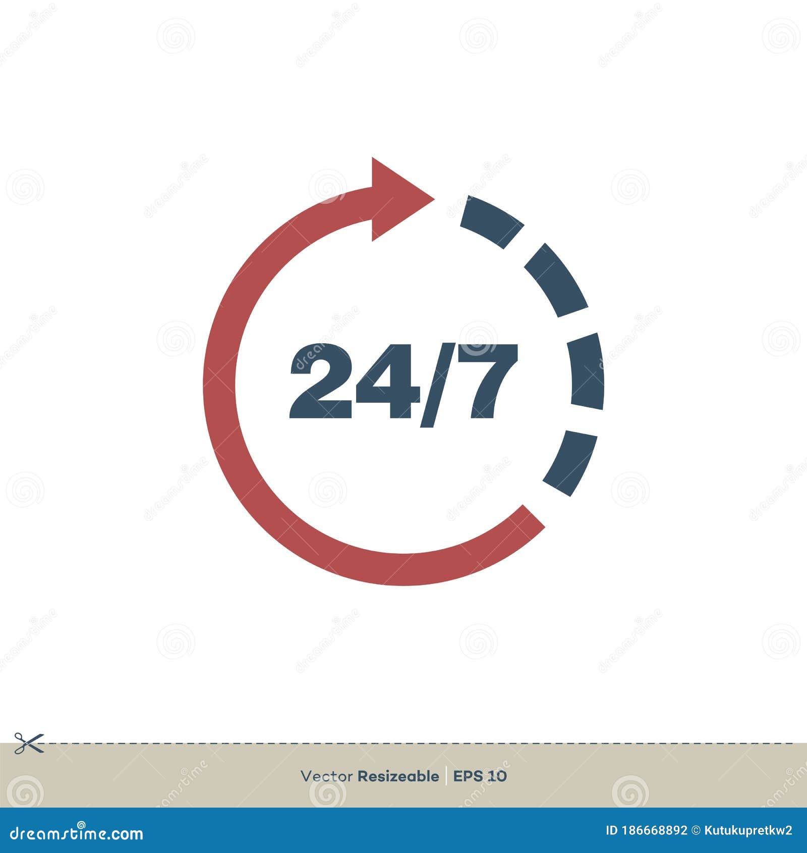 Open 24/7 Icon Vector Logo Template Illustration Design. Vector EPS 10 ...