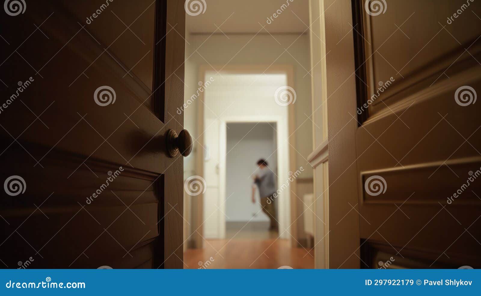 Open Internal Door in the Room Stock Image - Image of open, space ...