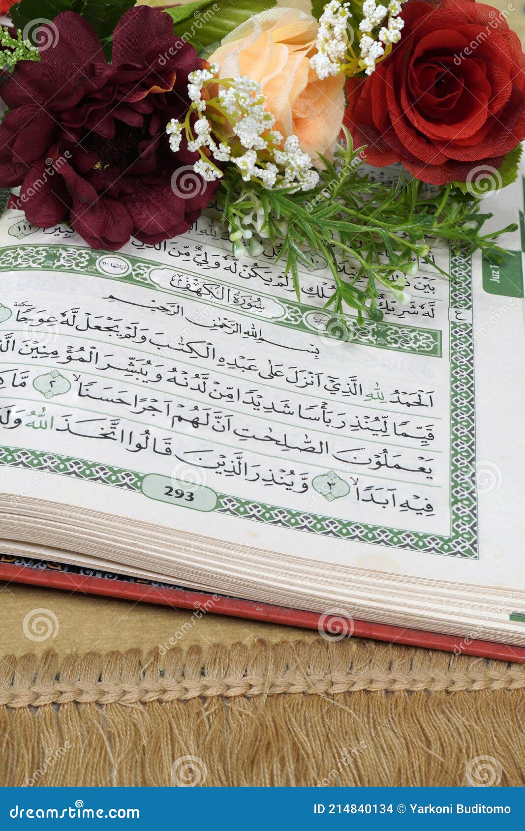 An open islamic holy book stock photo. Image of arab - 214840134