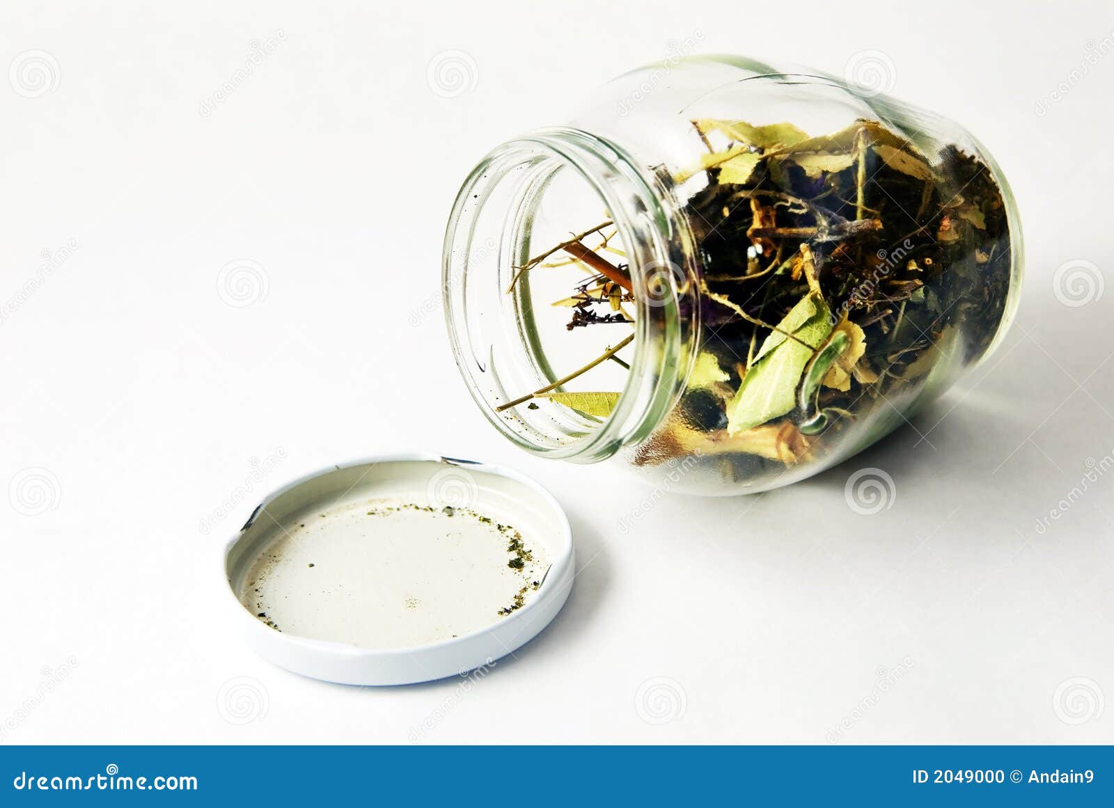 Open Jar of Herbal Tea stock photo. Image of drink, open - 2049000