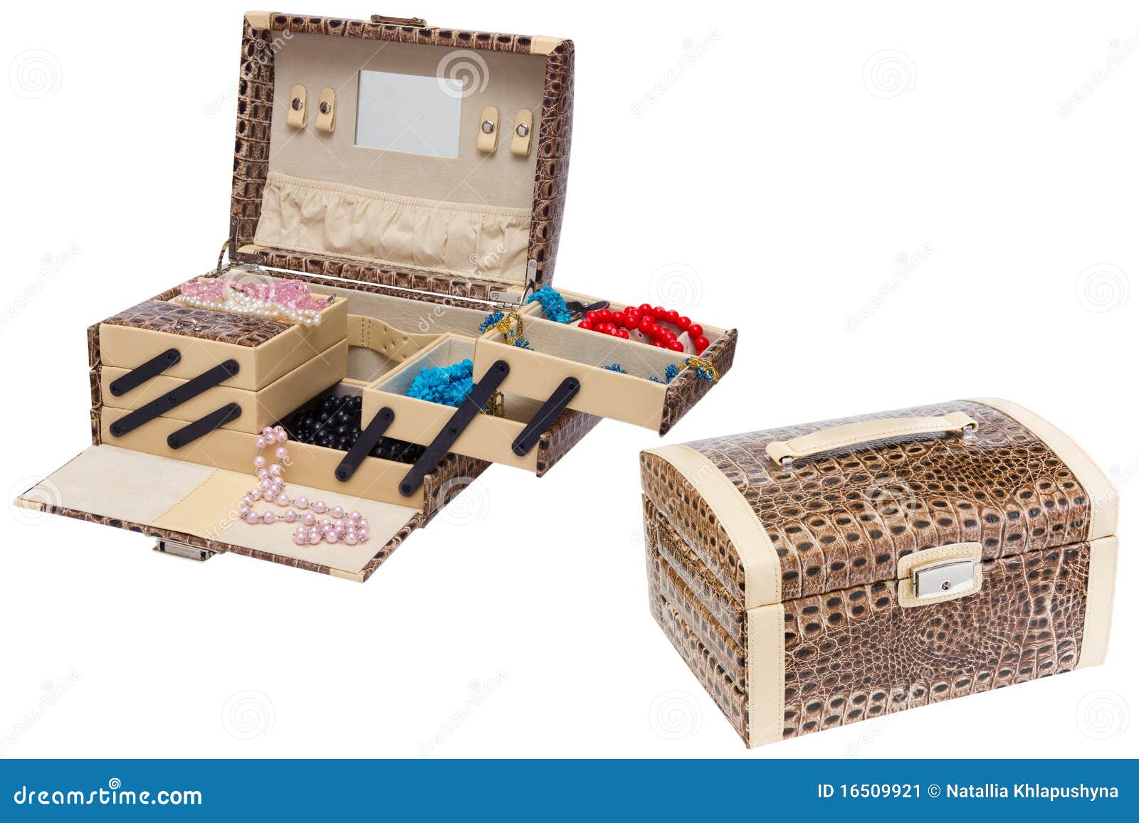 Open Jewelry Box and Closed Chest Stock Image - Image of primp, jewelry ...