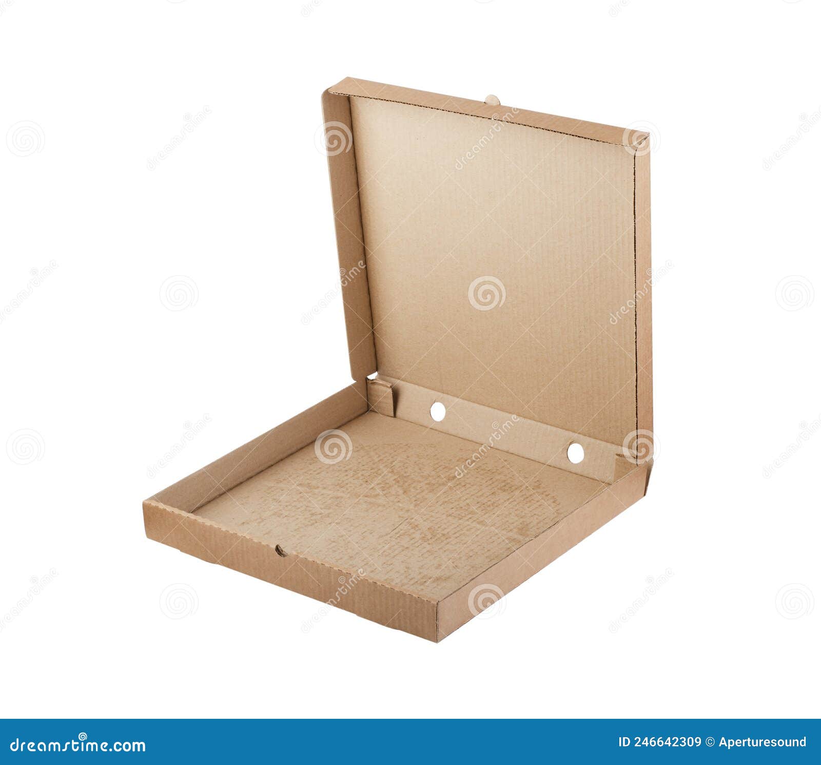 Open Karton Lege Pizzadoos Geïsoleerd Stock Afbeelding - Image of ...