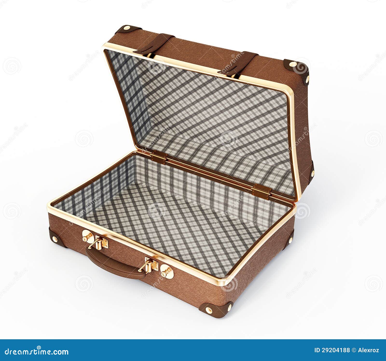 Open koffer stock illustratie. Illustratie bestaande uit versleten ...