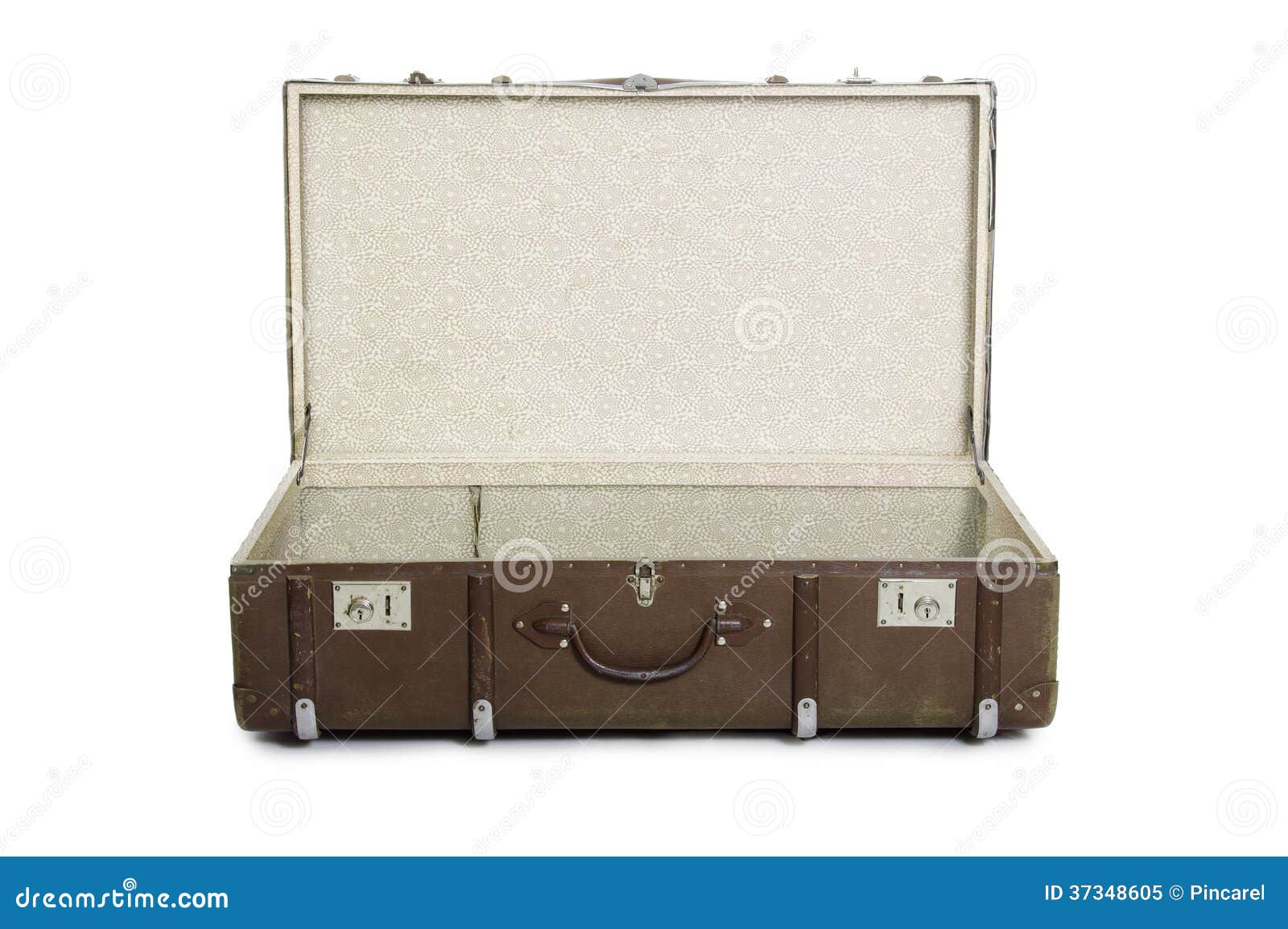 Open koffer stock afbeelding. Image of handvat, gekrast - 37348605