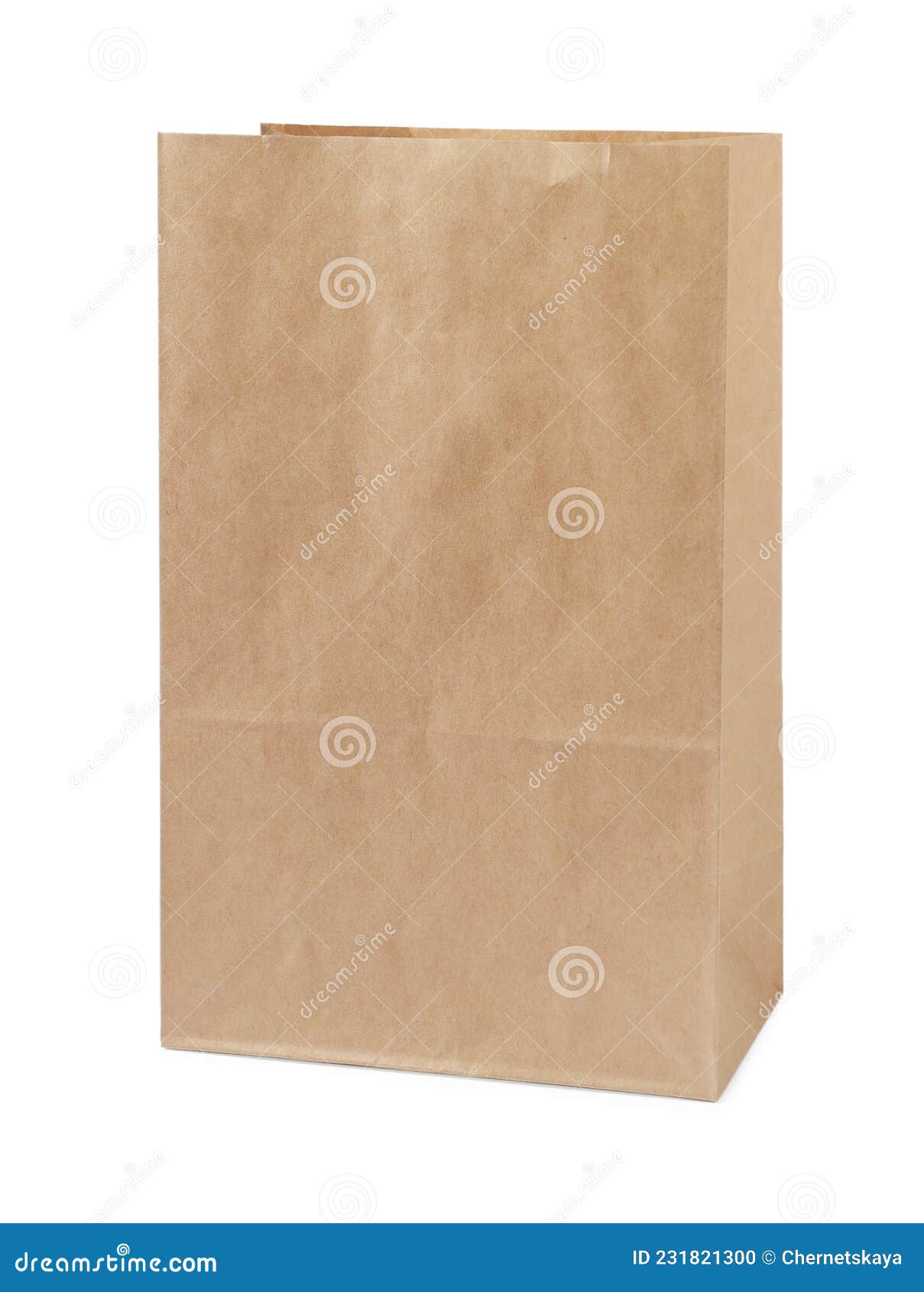 Open Kraft Paper Bag Isolated on White Stock Photo - Image of business ...