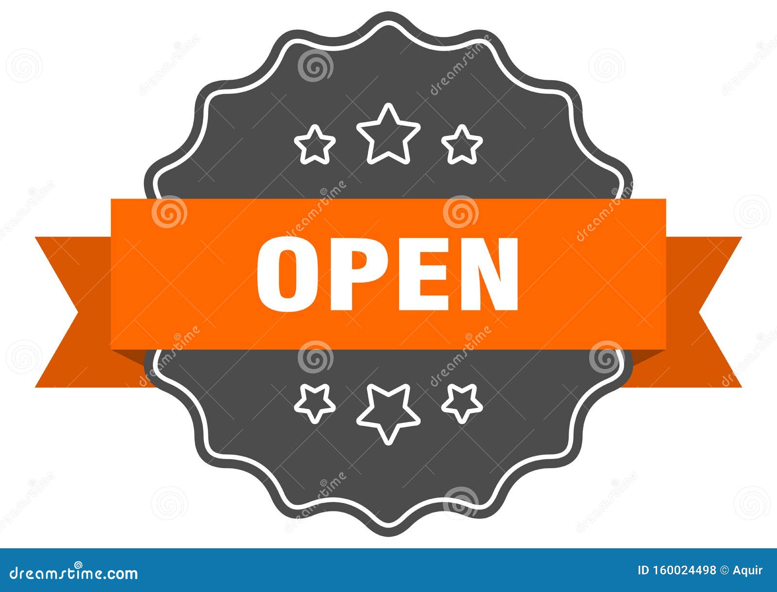 Open label stock vector. Illustration of label, black - 160024498