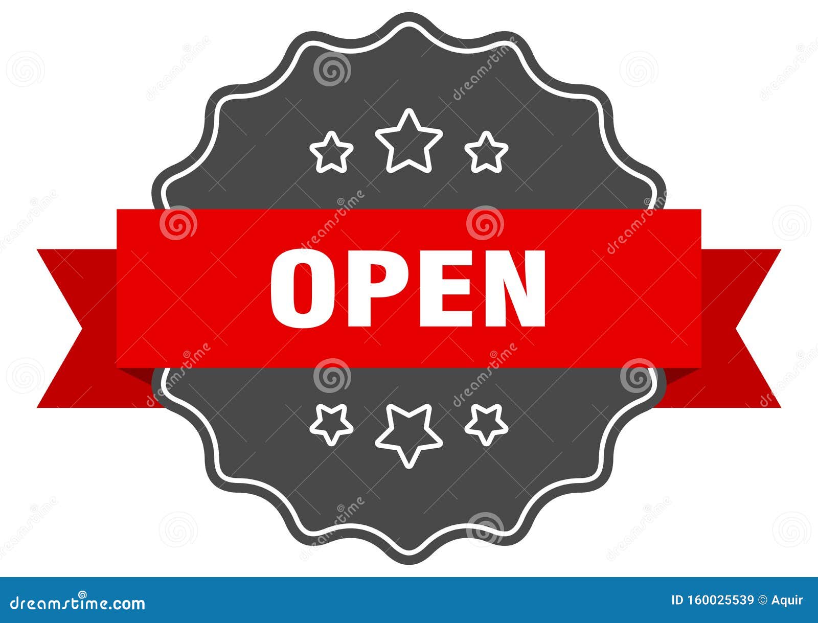 Open label stock vector. Illustration of medallion, band - 160025539