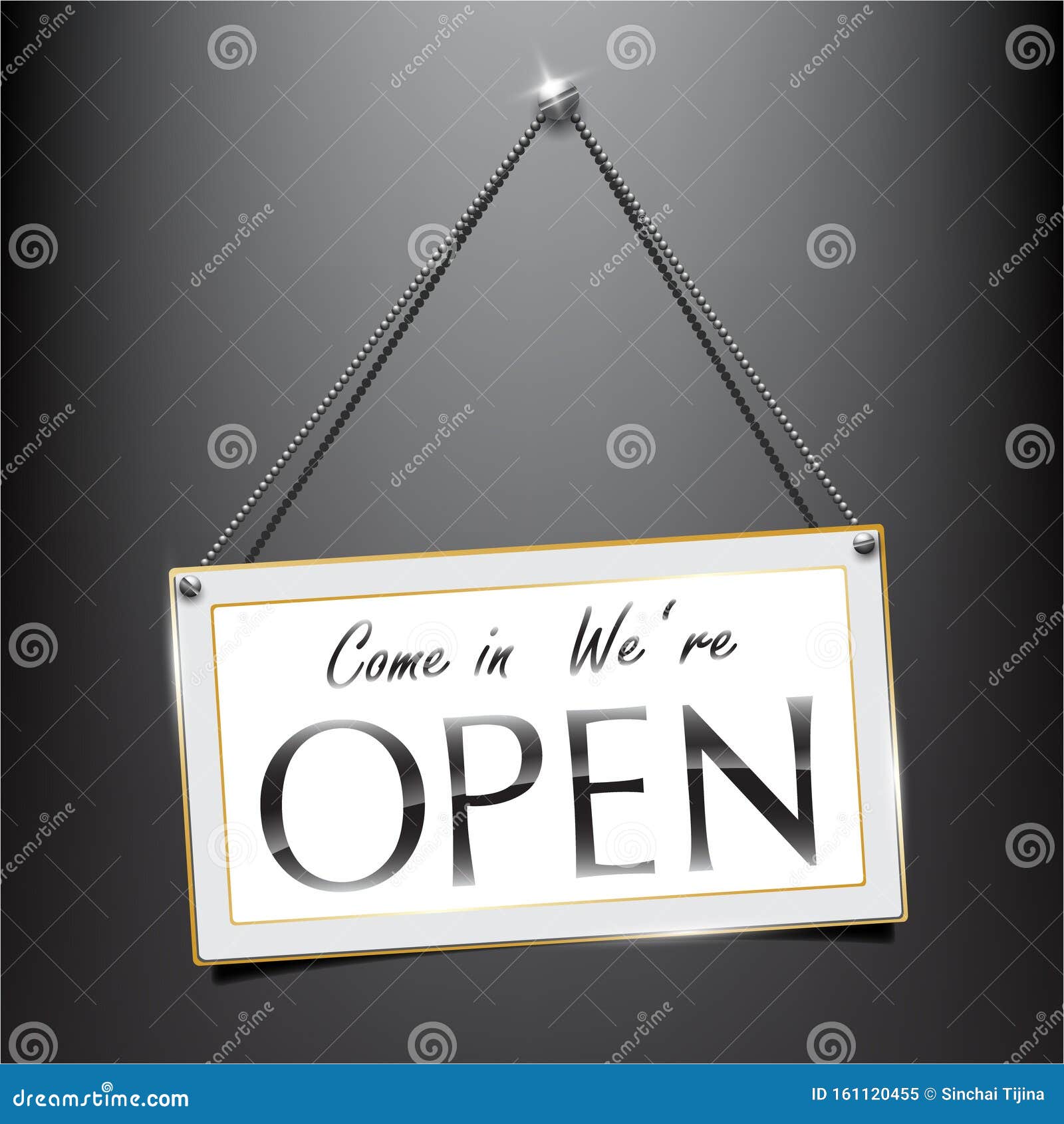 OPen Label Sign Bevel Style Stock Illustration - Illustration of hustle ...