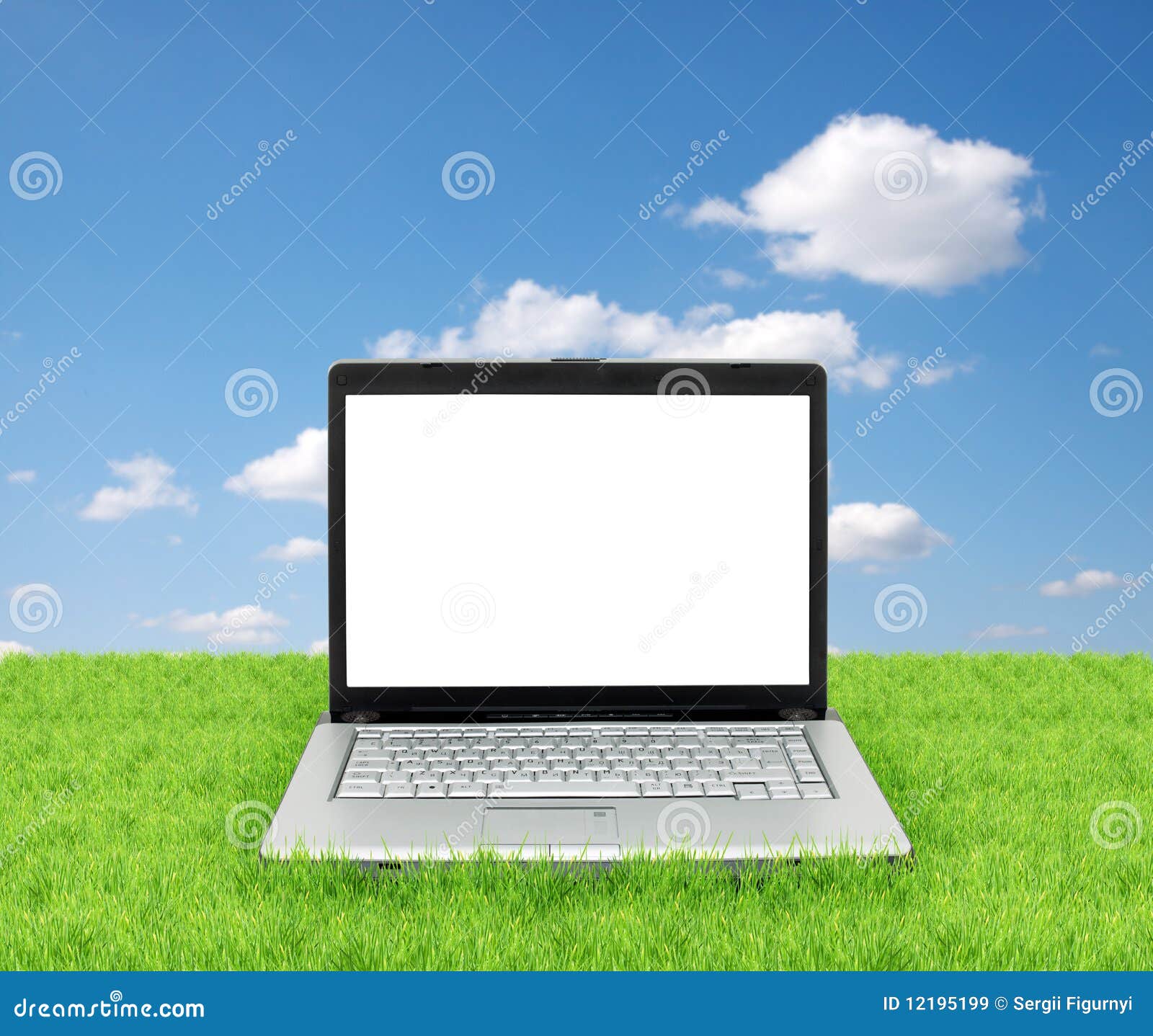 Open laptop stock image. Image of clipping, computer - 12195199