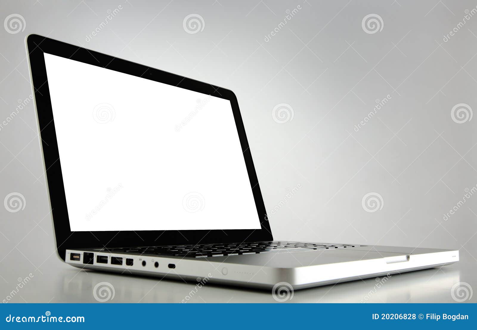 Open laptop stock photo. Image of silver, copy, white - 20206828