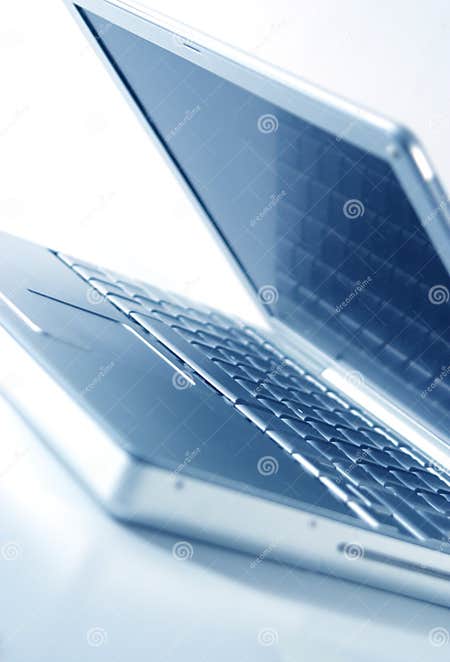 Open laptop stock image. Image of open, technology, blue - 364353