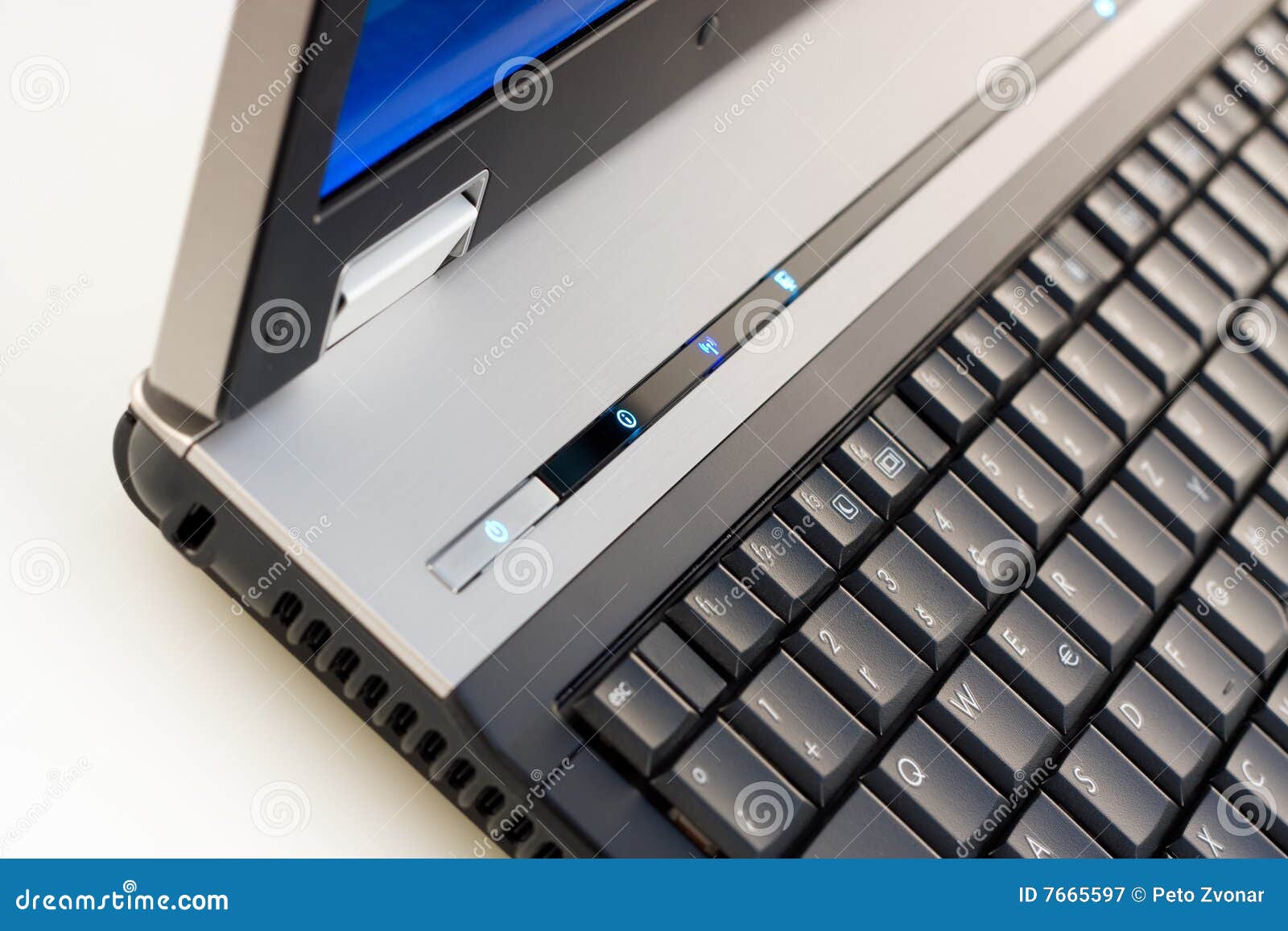 Open laptop stock image. Image of monitor, crystal, business - 7665597