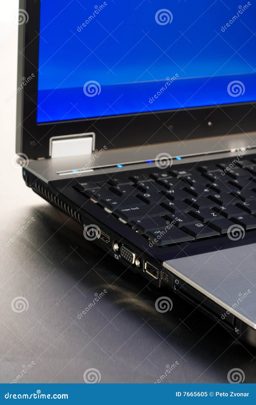 Open laptop stock image. Image of equipment, network, blank - 7665605