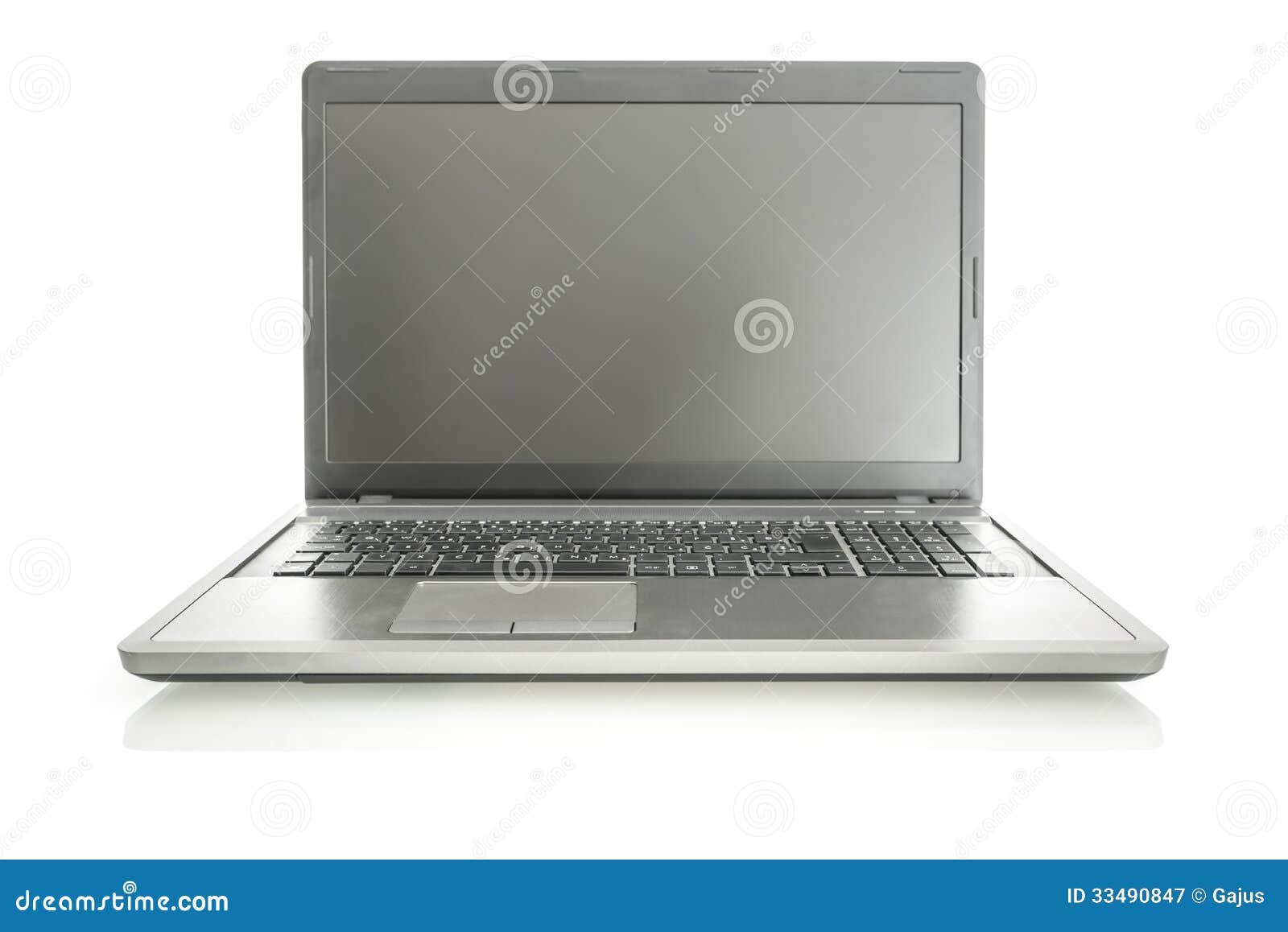 Open laptop stock image. Image of screen, white, view - 33490847