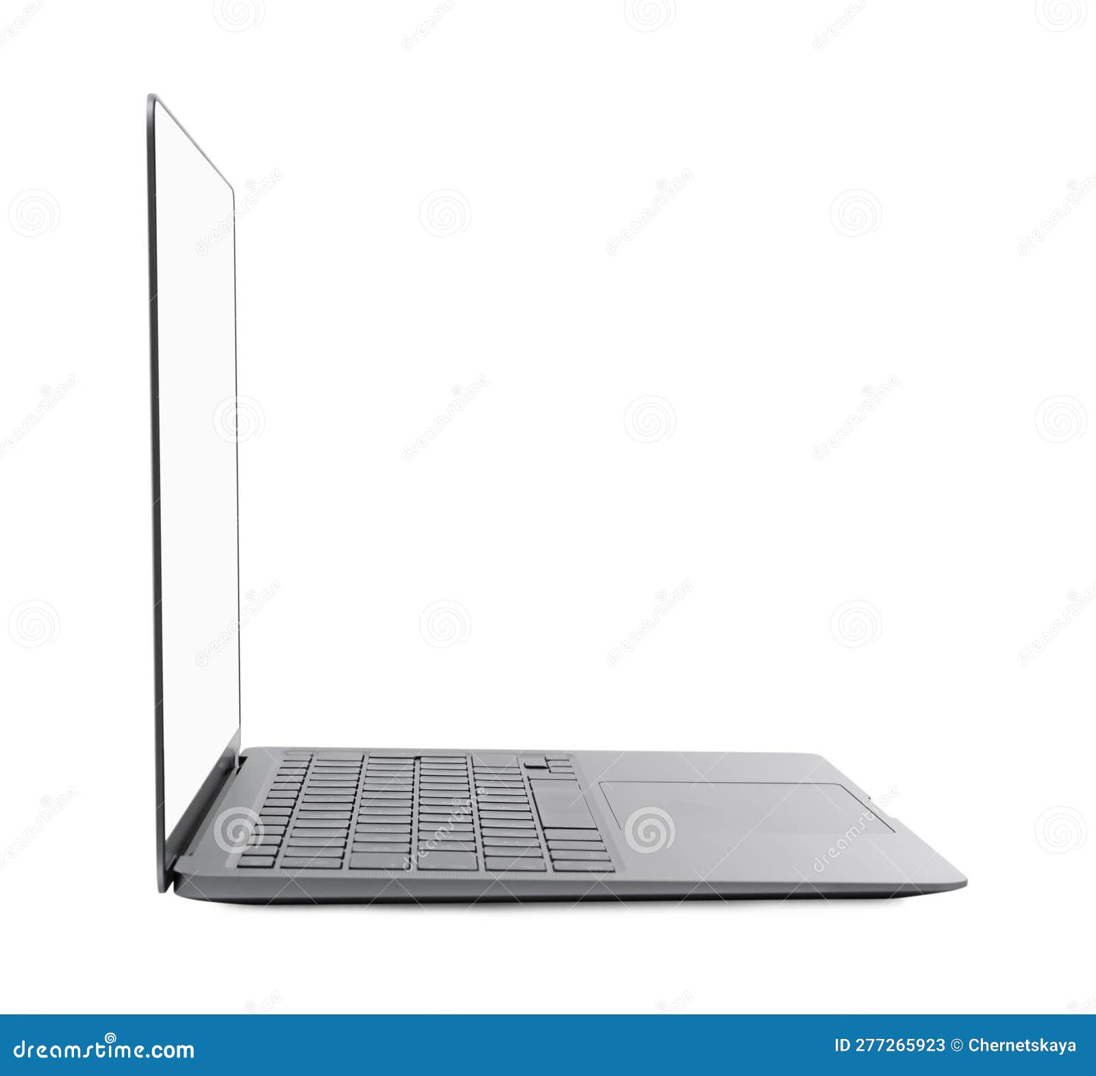 Open Laptop Isolated on White. Modern Technology Stock Image - Image of ...