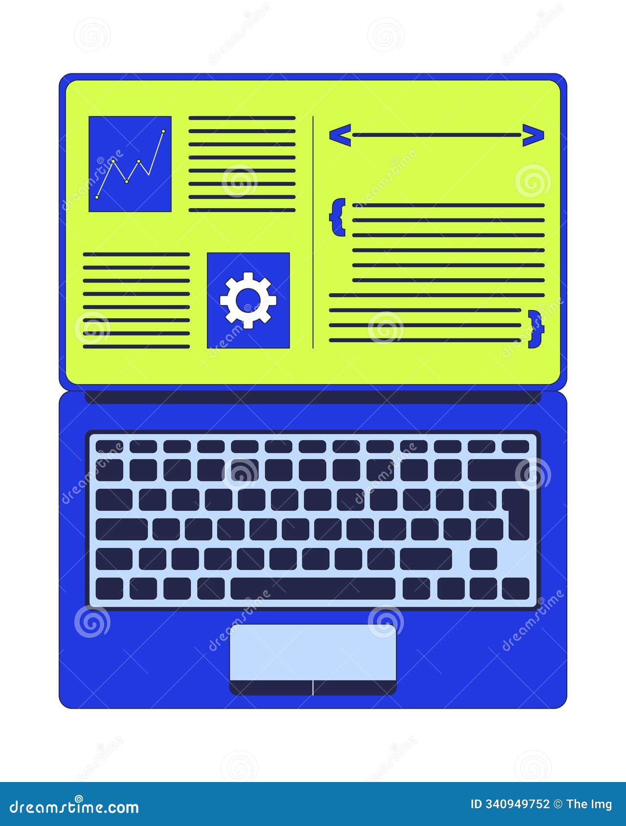 Programming, Software Development Futuristic Concept With Laptop And Coding Symbol Vector ...
