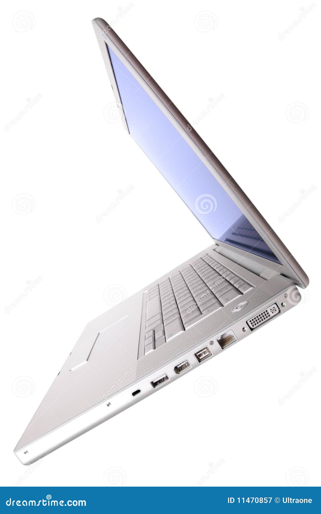 Open laptop, tilt view stock image. Image of laptop, white - 11470857