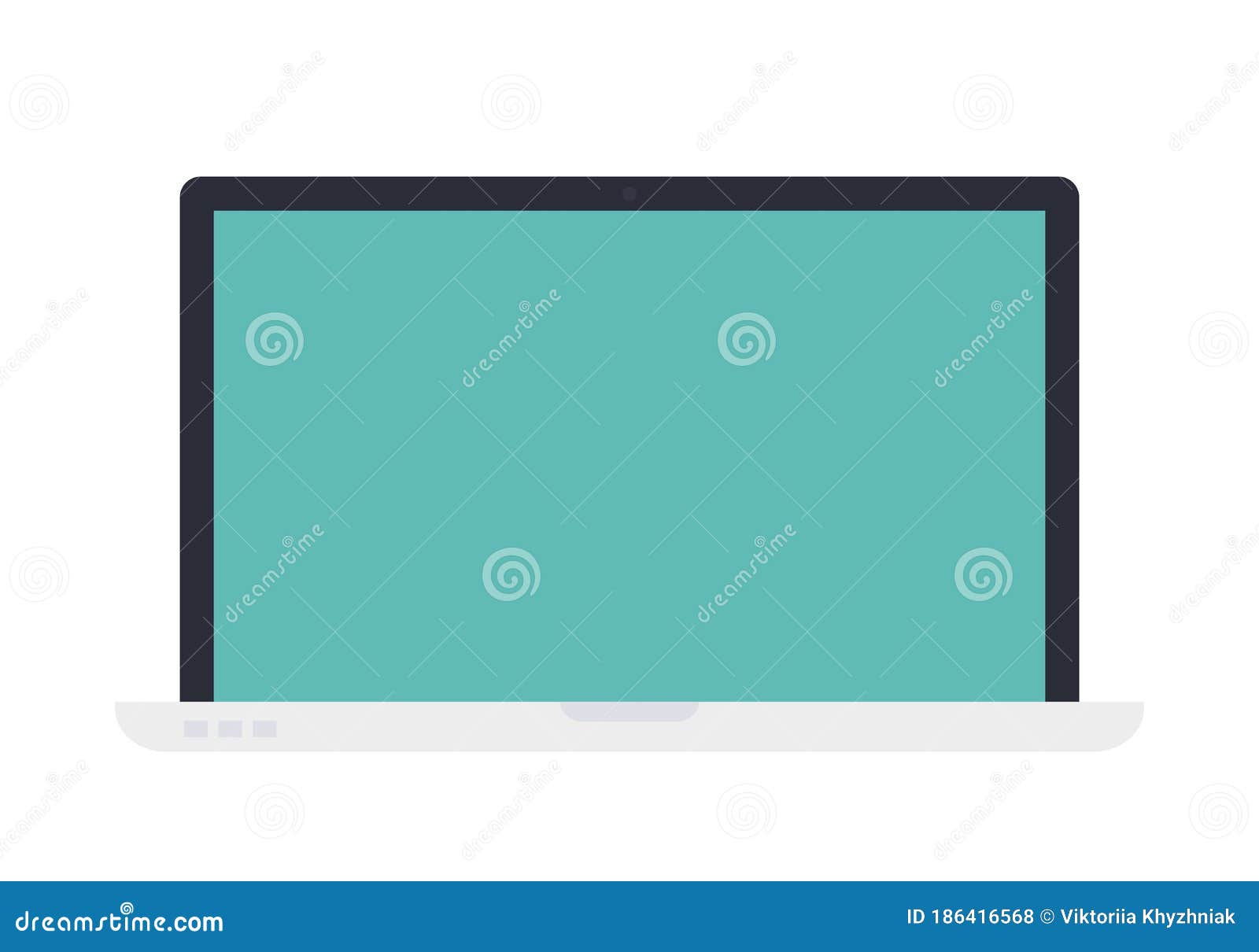 Open Laptop Vector Flat Isolated Stock Vector - Illustration of office ...