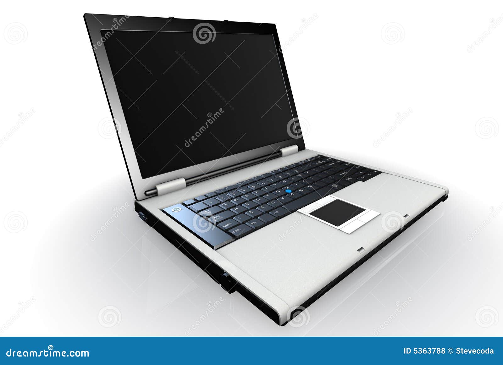 Open Laptop on White Background Stock Illustration - Illustration of ...