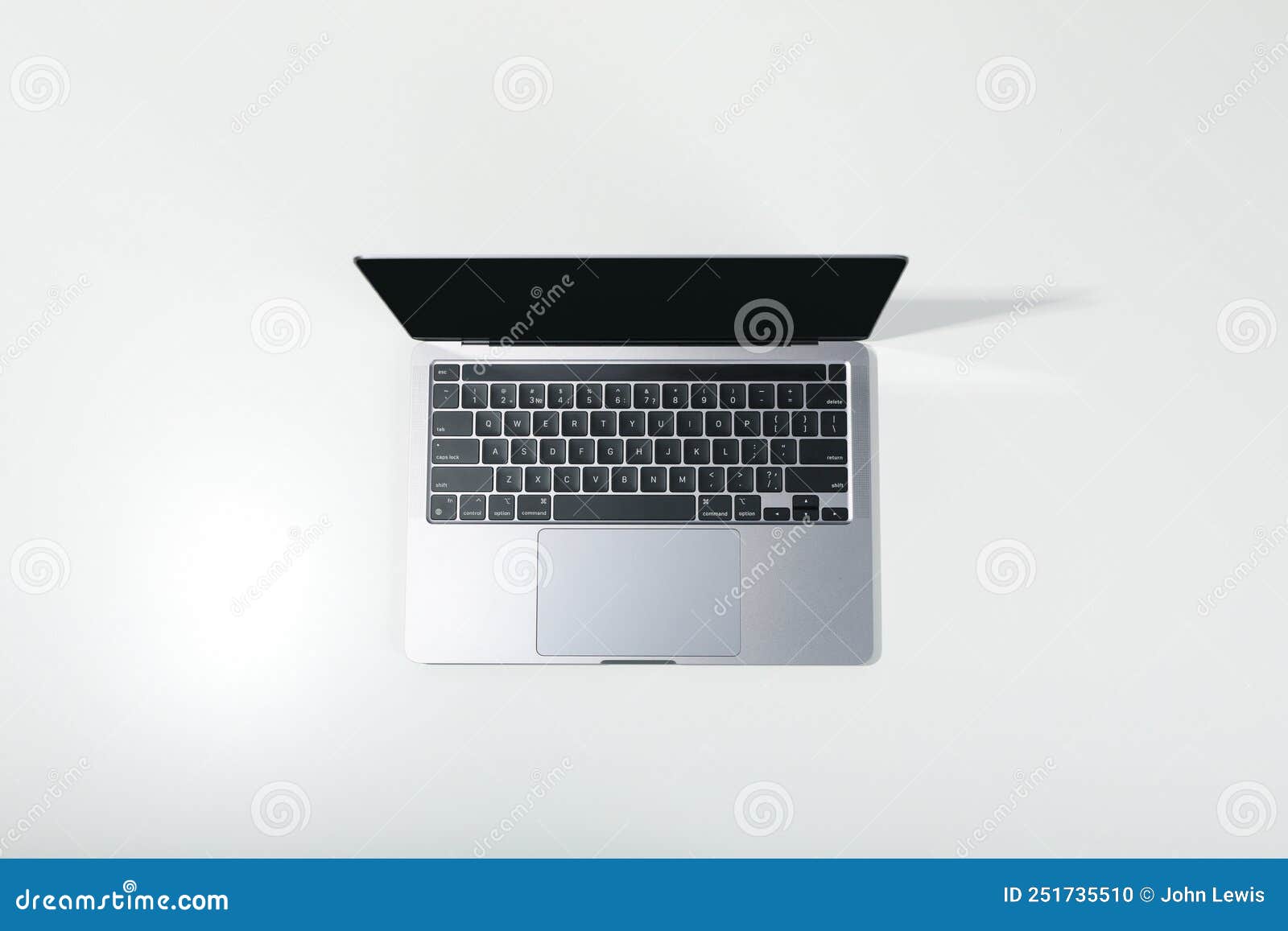 An Open Laptop Computer Sitting On Top Of A Table Stock Illustration ...