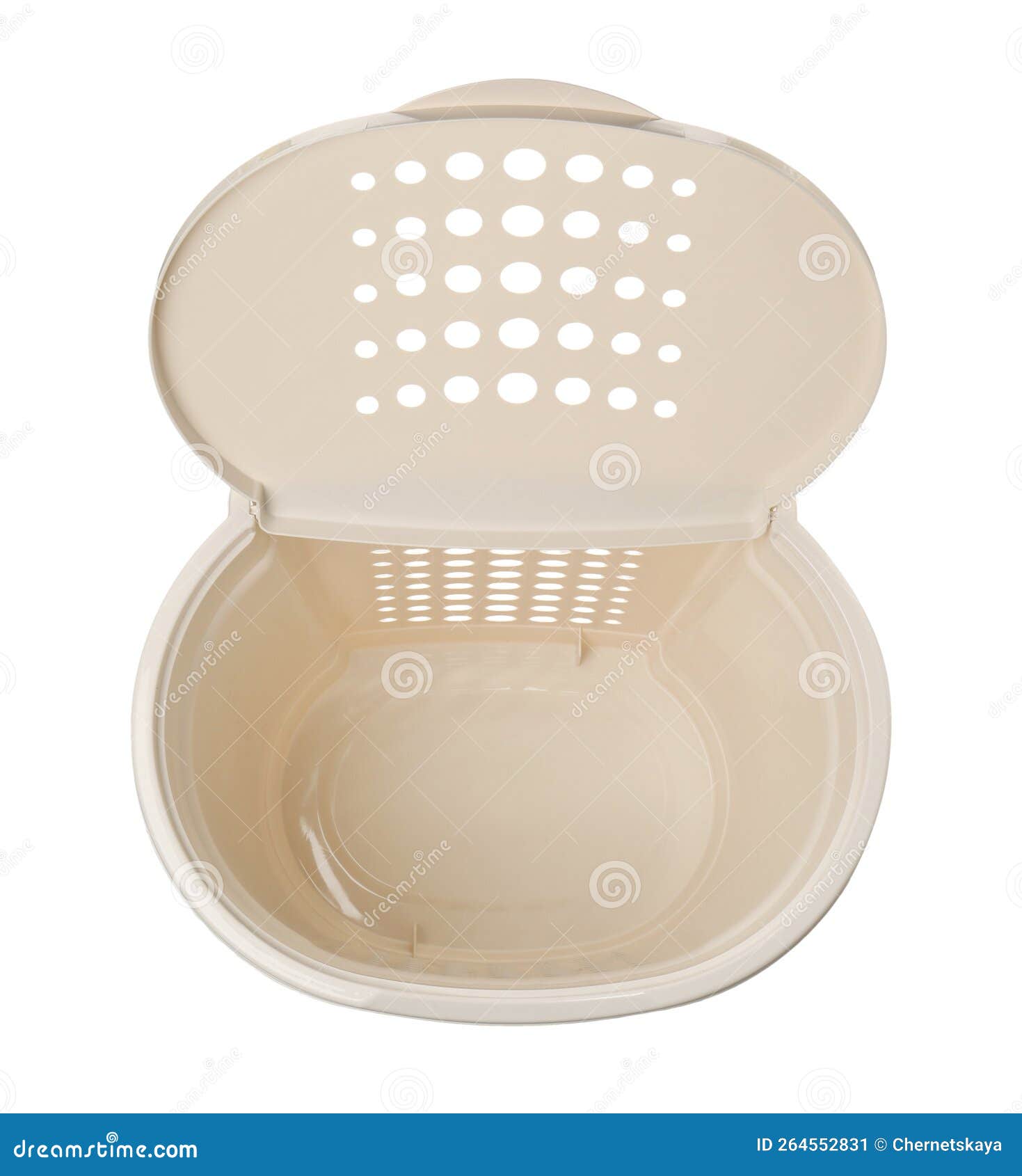Open Laundry Basket Isolated on White, Top View Stock Image - Image of ...