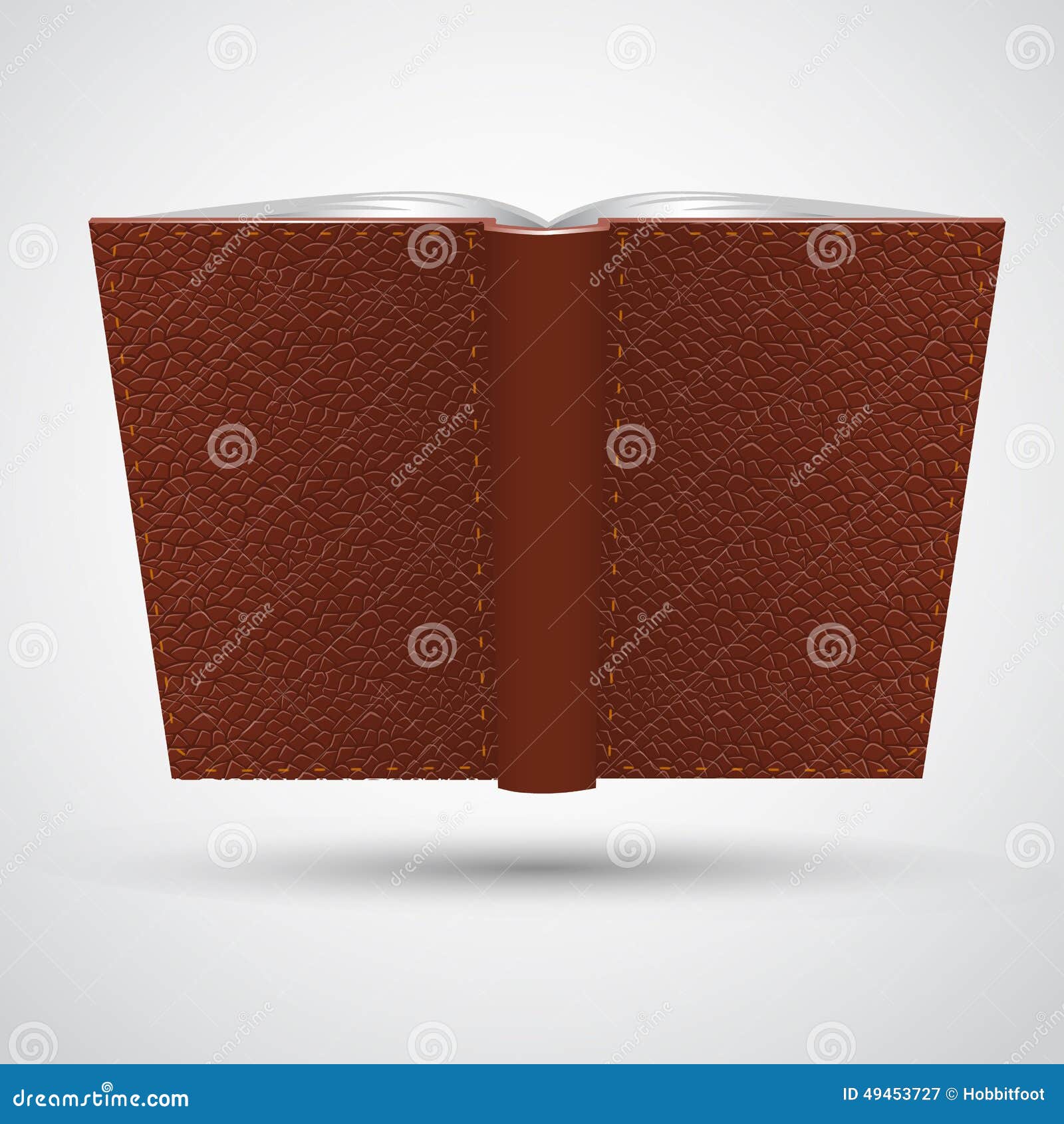Open leather book stock vector. Illustration of knowledge - 49453727