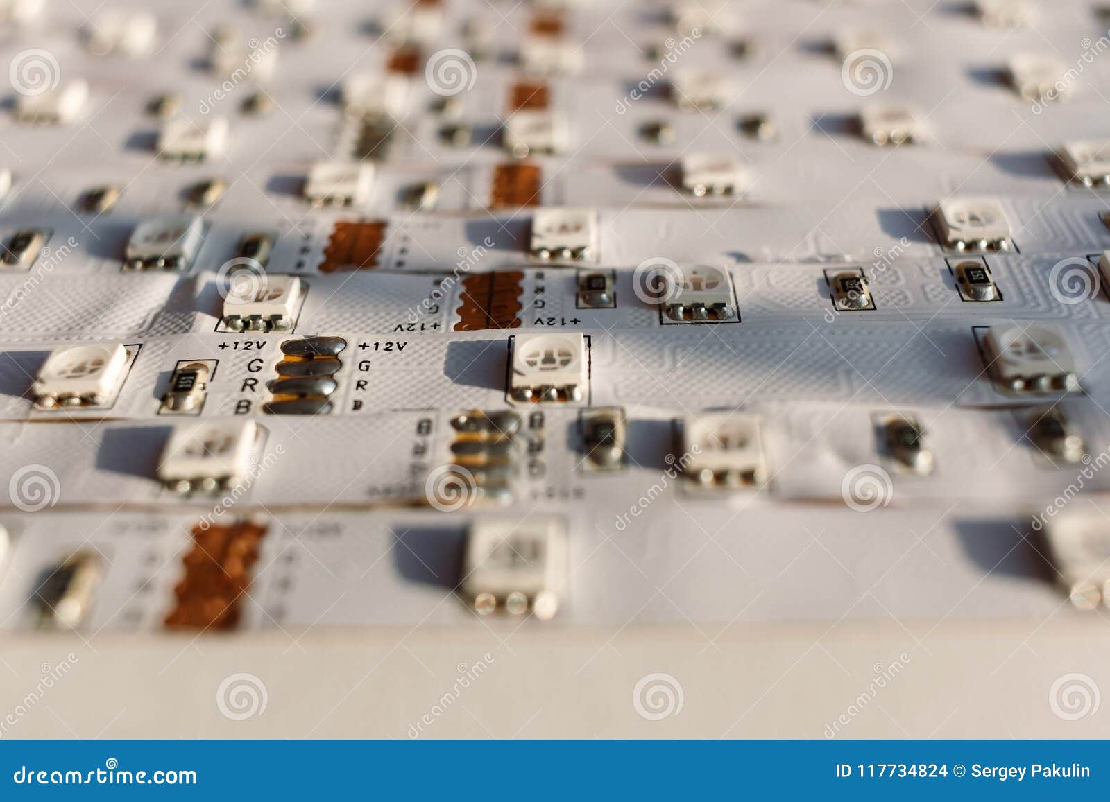 Open LED Panel. LEDs Close-up Stock Photo - Image of electric, pattern ...