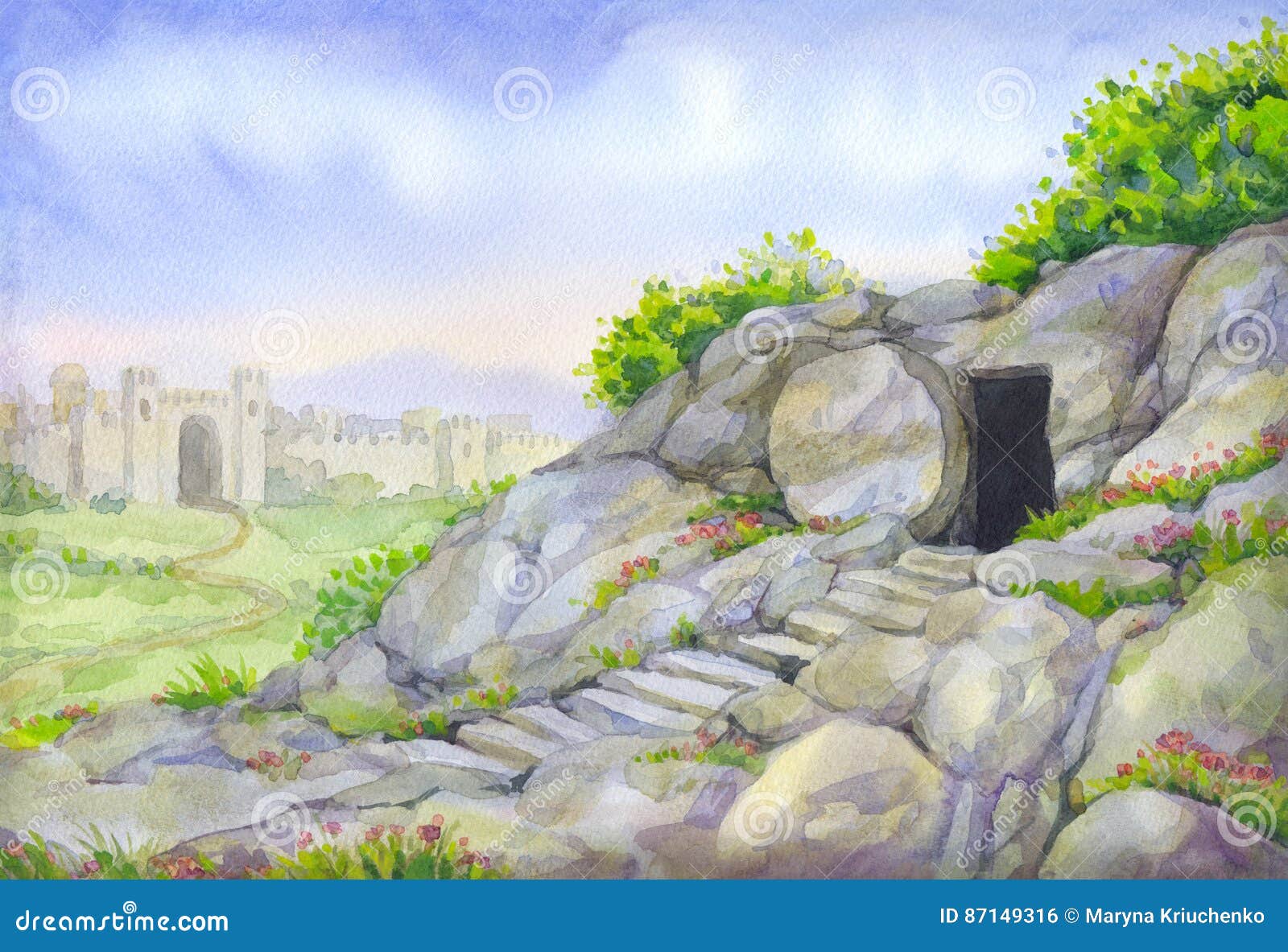 Open Leeg Graf Het Schilderen Van De Waterverf Stock Illustratie ...