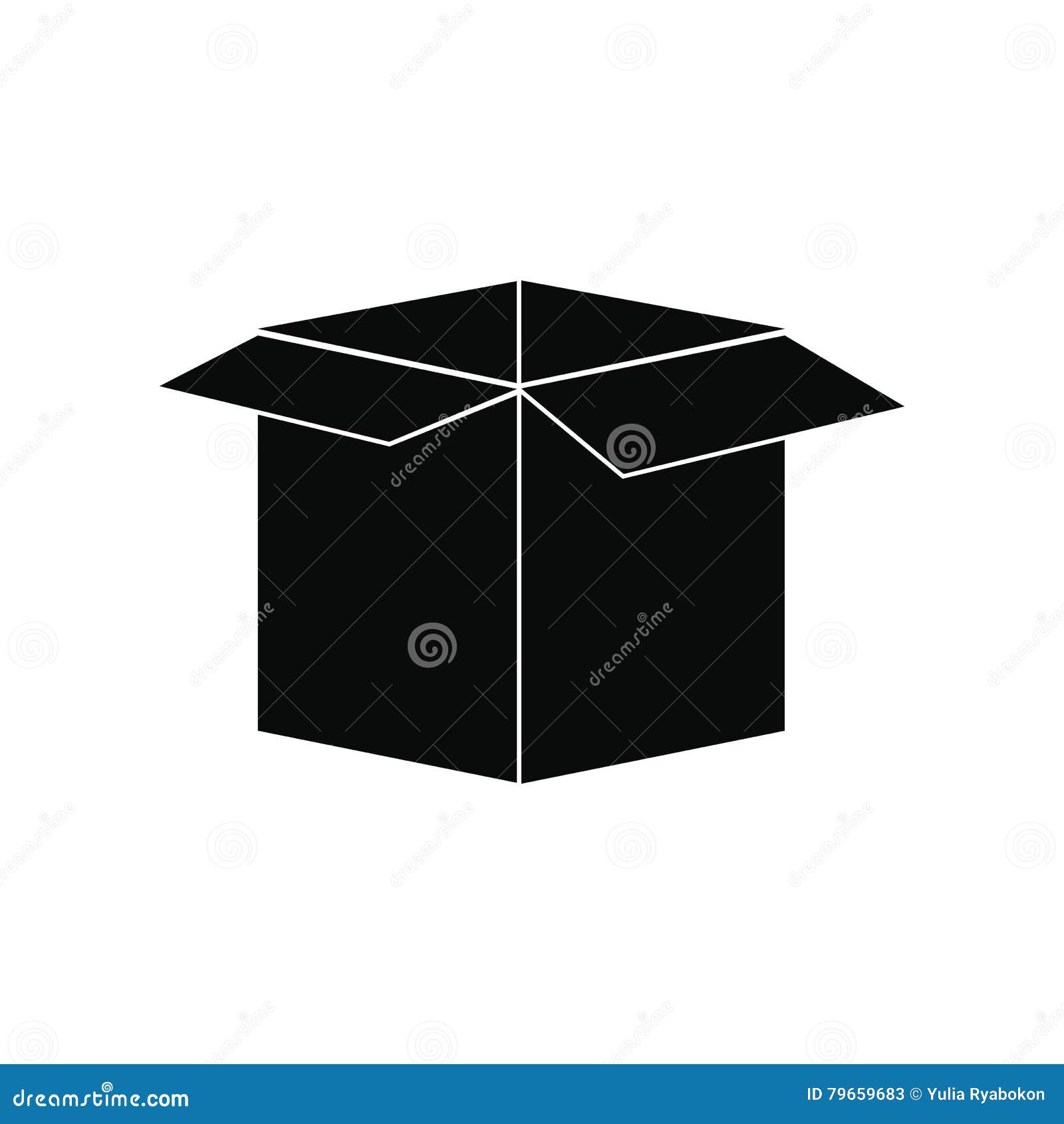 Open leeg kartonpictogram vector illustratie. Illustration of koopwaar ...