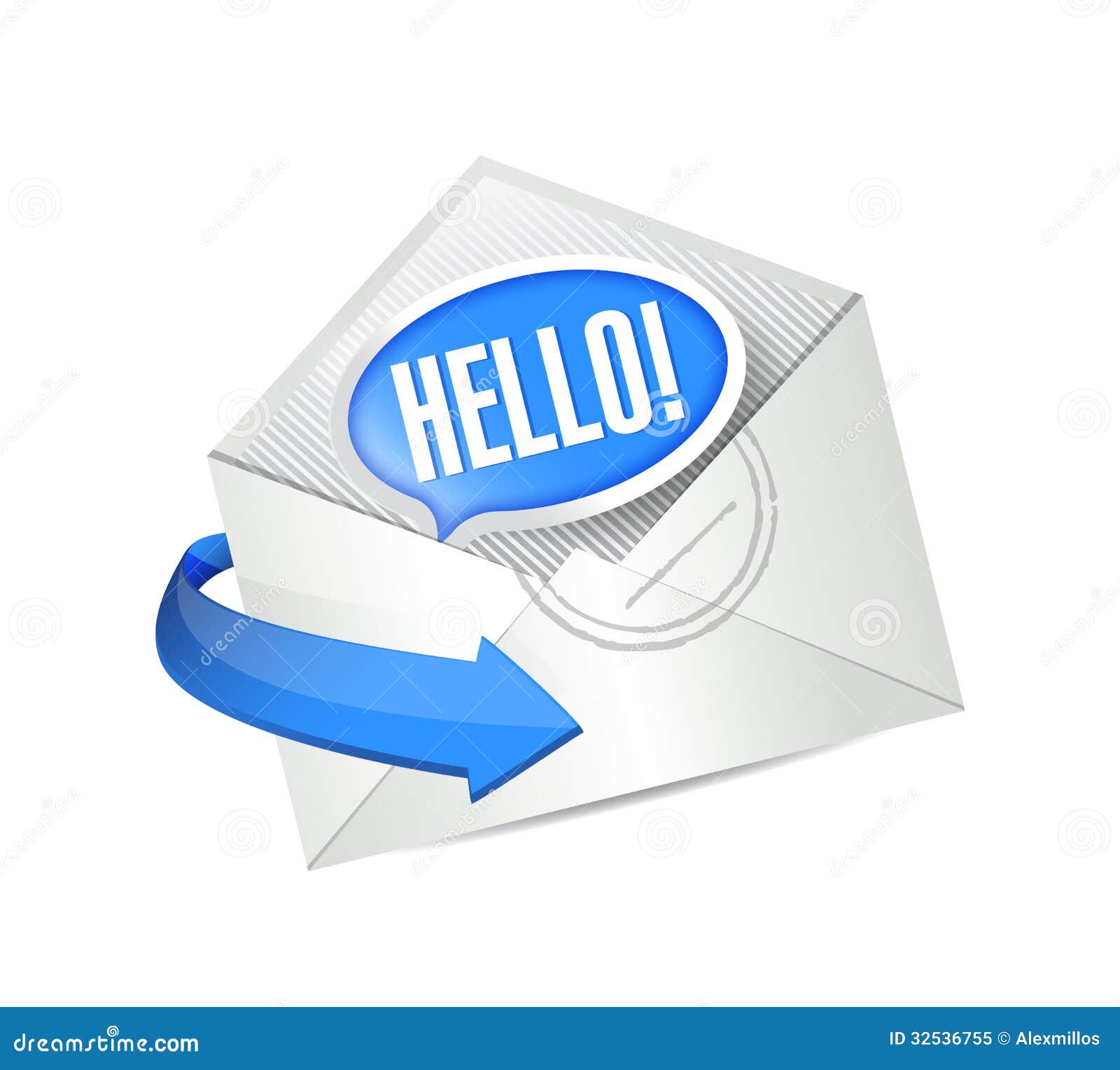 Open Letter. Hello Email Illustration Design Stock Illustration ...
