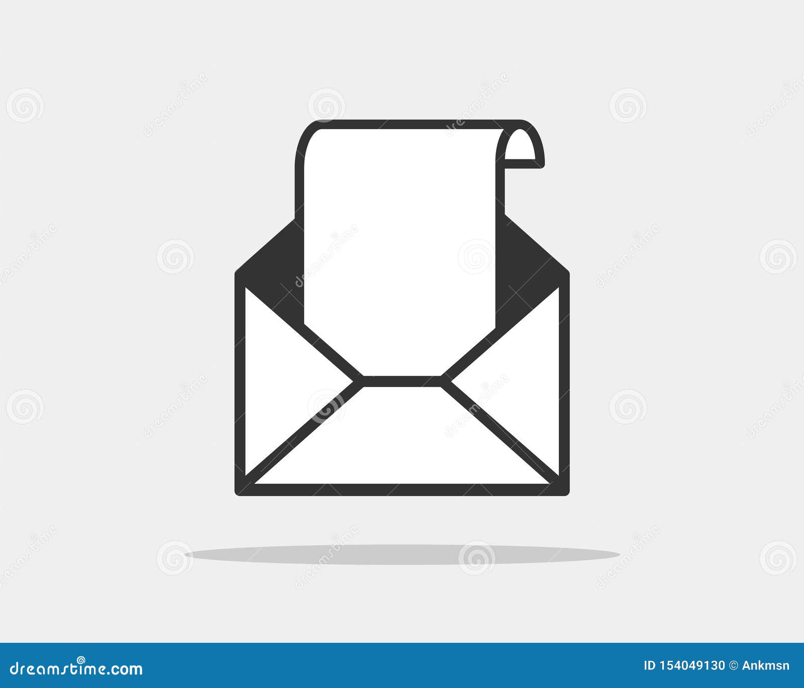 Open Letter Icon Vector Isolated on White Background. Stock Vector ...