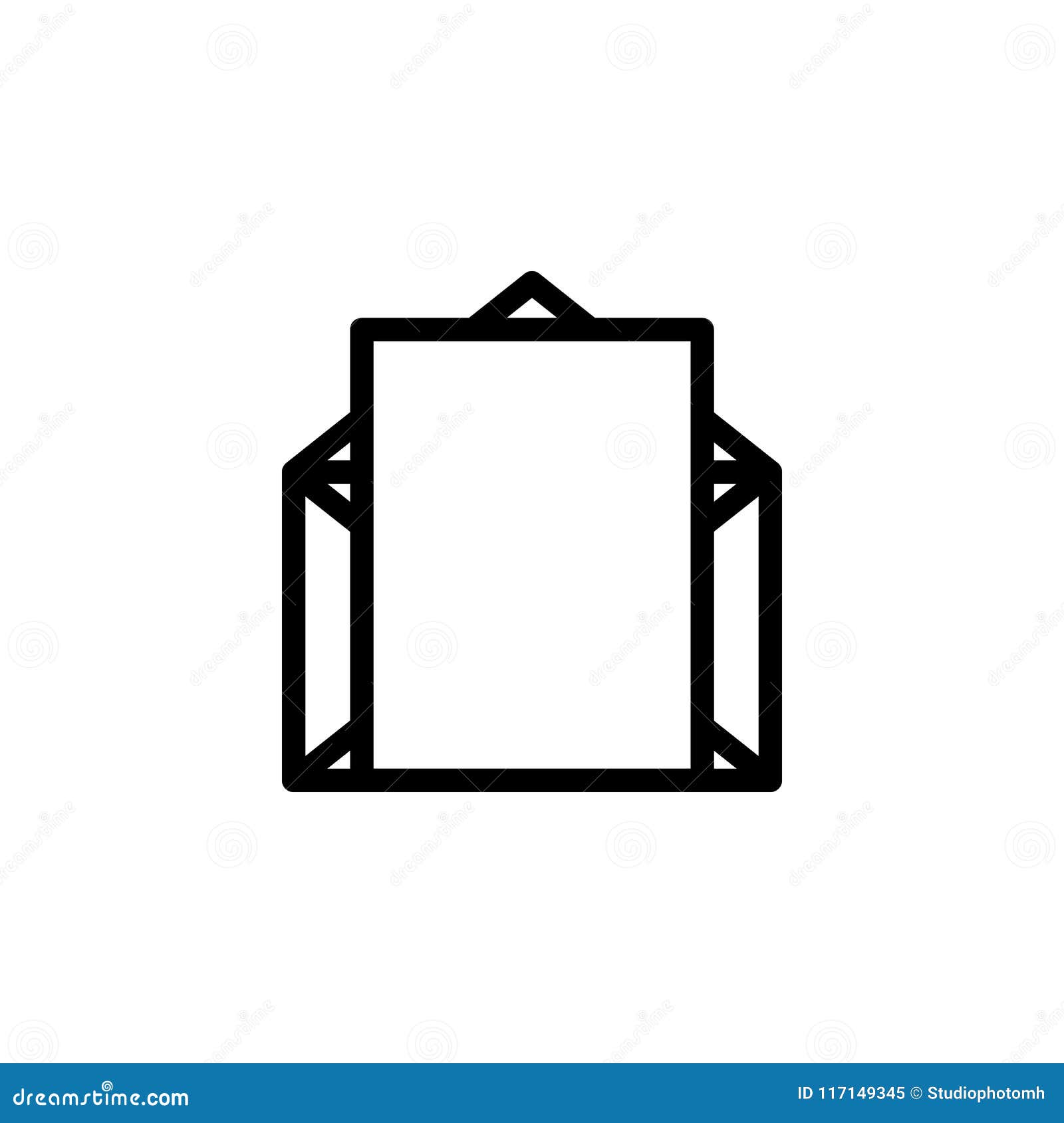 Open Letter. Line Icon. Vector Illustration Stock Vector - Illustration ...