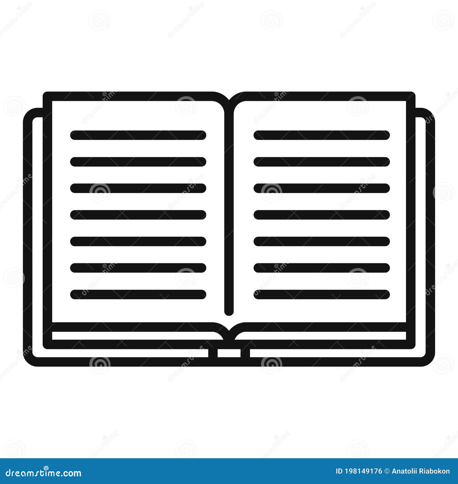 Open Library Education Book Icon, Outline Style Stock Vector ...