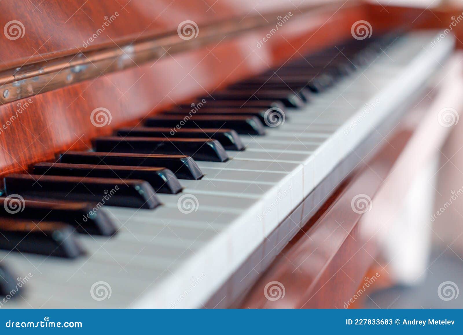 Open Lid on a Piano with Keys, Receding into the Distance Stock Image ...
