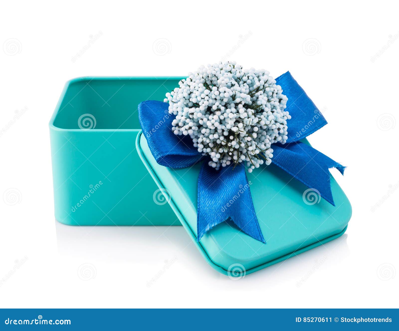 Open light blue gift box stock image. Image of mothers - 85270611