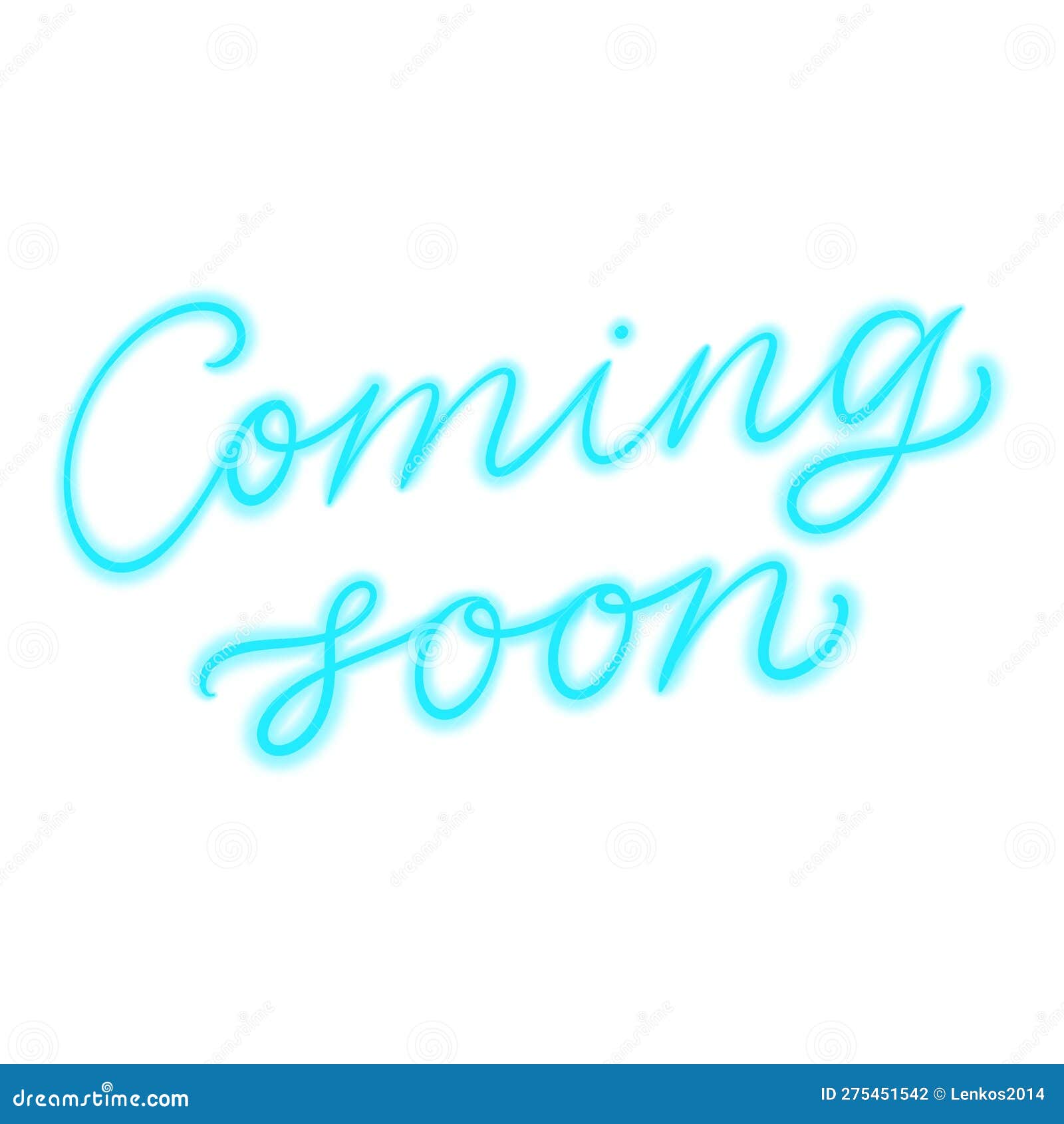 Open - Light Blue Neon Sign. Hand Written Calligraphic Word. Glowing ...