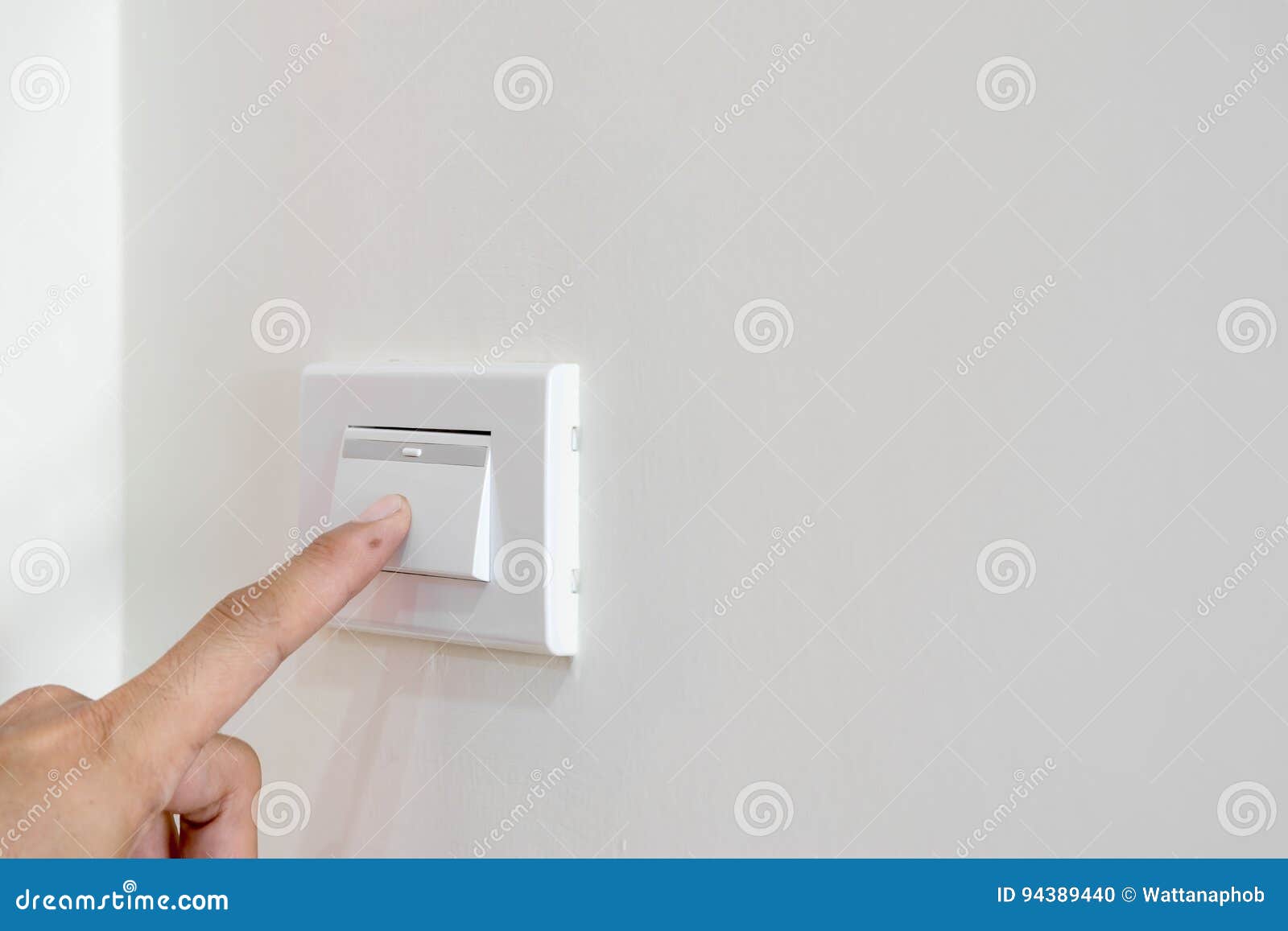 Open the Light Switch on the Wall. Stock Photo - Image of finger, press ...