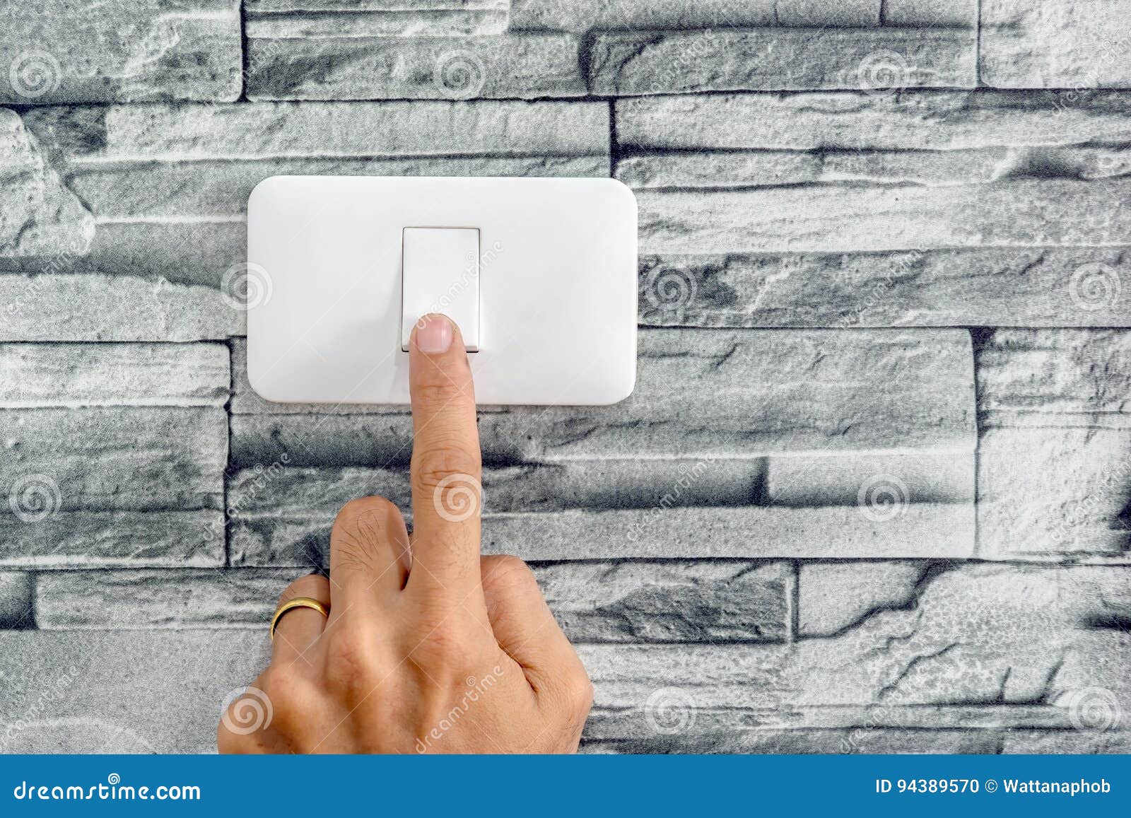 Open the Light Switch on the Wall. Stock Photo - Image of light ...