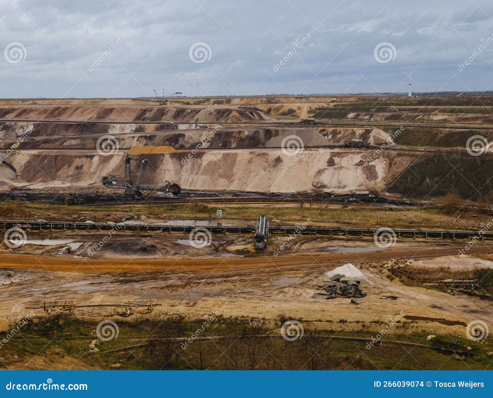 Open Lignite Mine in Germany Stock Photo - Image of equipment ...