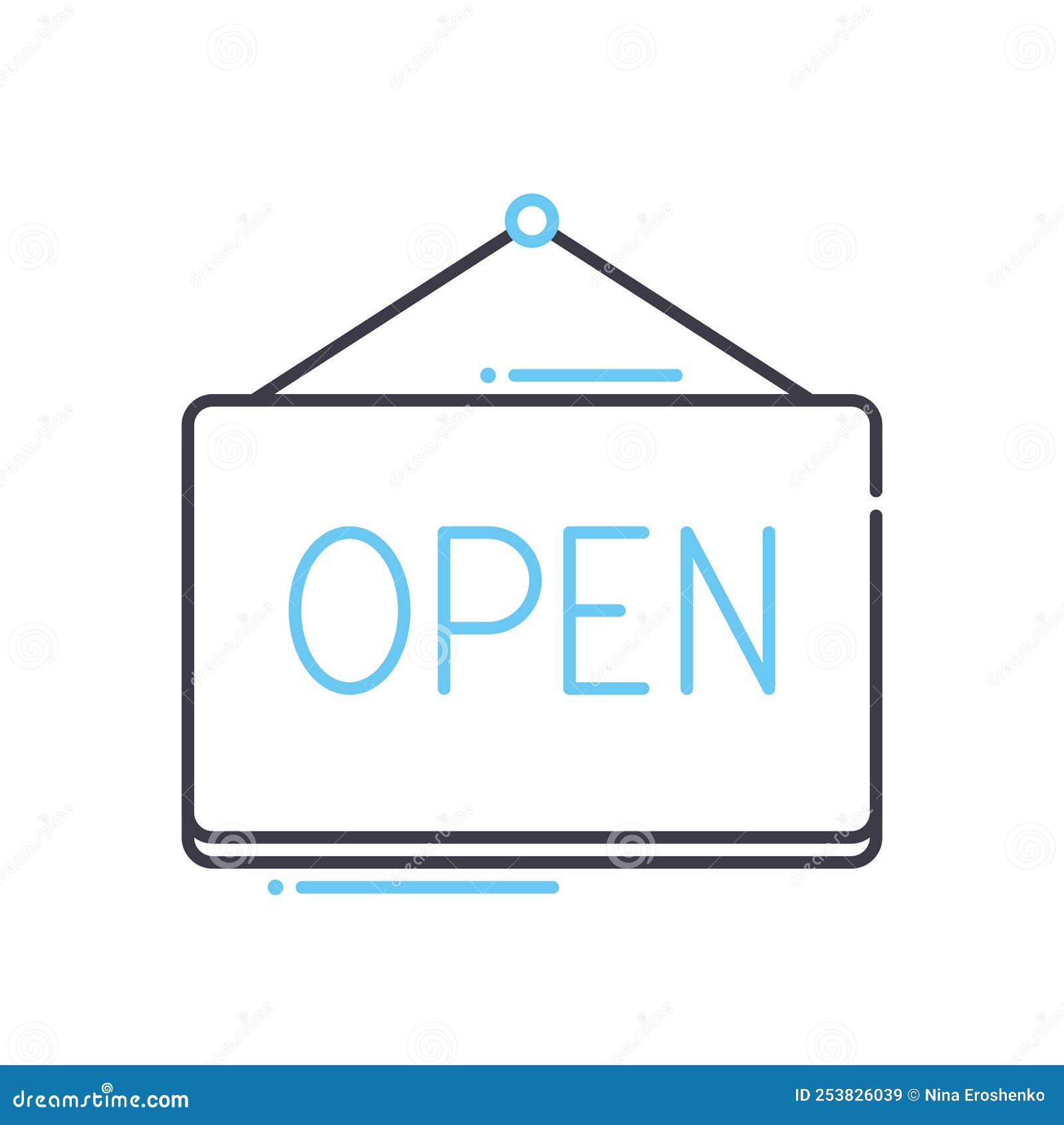 Open Line Icon, Outline Symbol, Vector Illustration, Concept Sign Stock ...