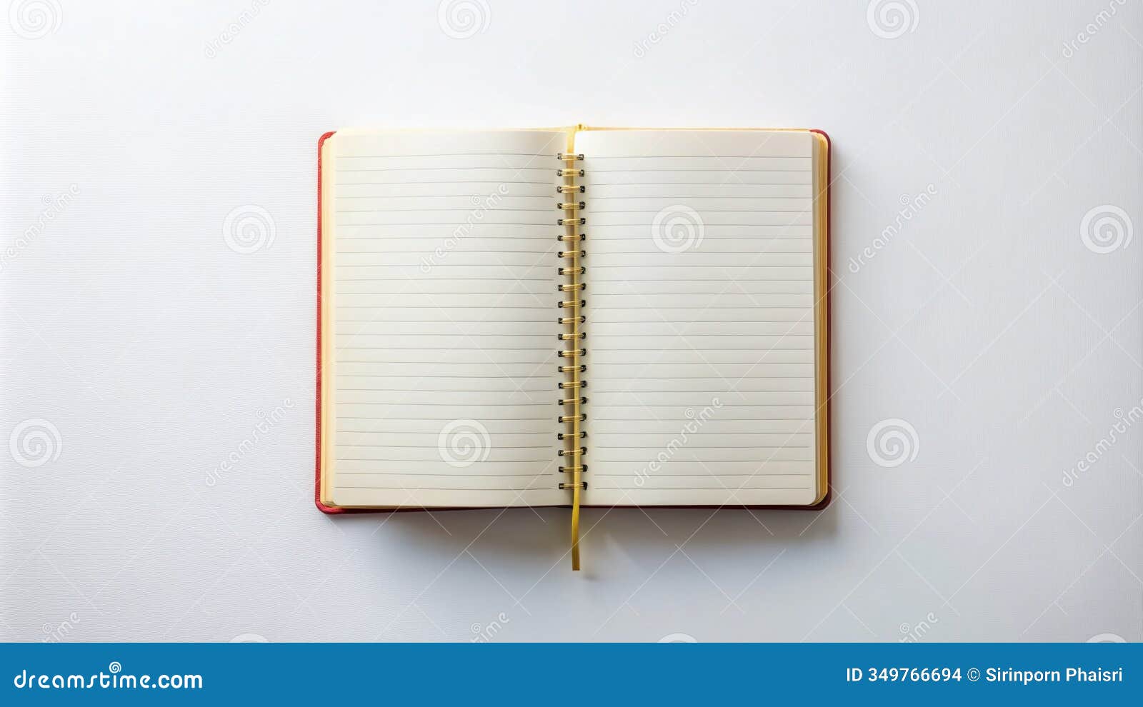 Open Lined Notebook Mockup Realistic Design for Stationery Creative ...