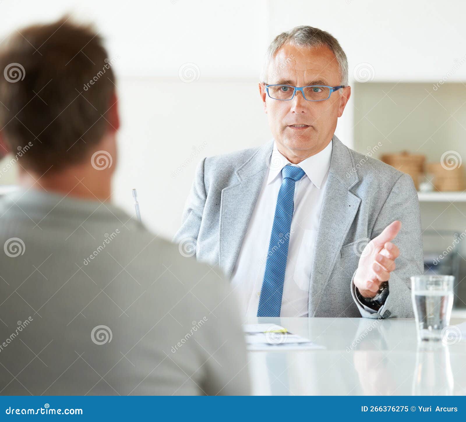 Open Lines of Communication. Two Businessmen in a Meeting. Stock Image ...